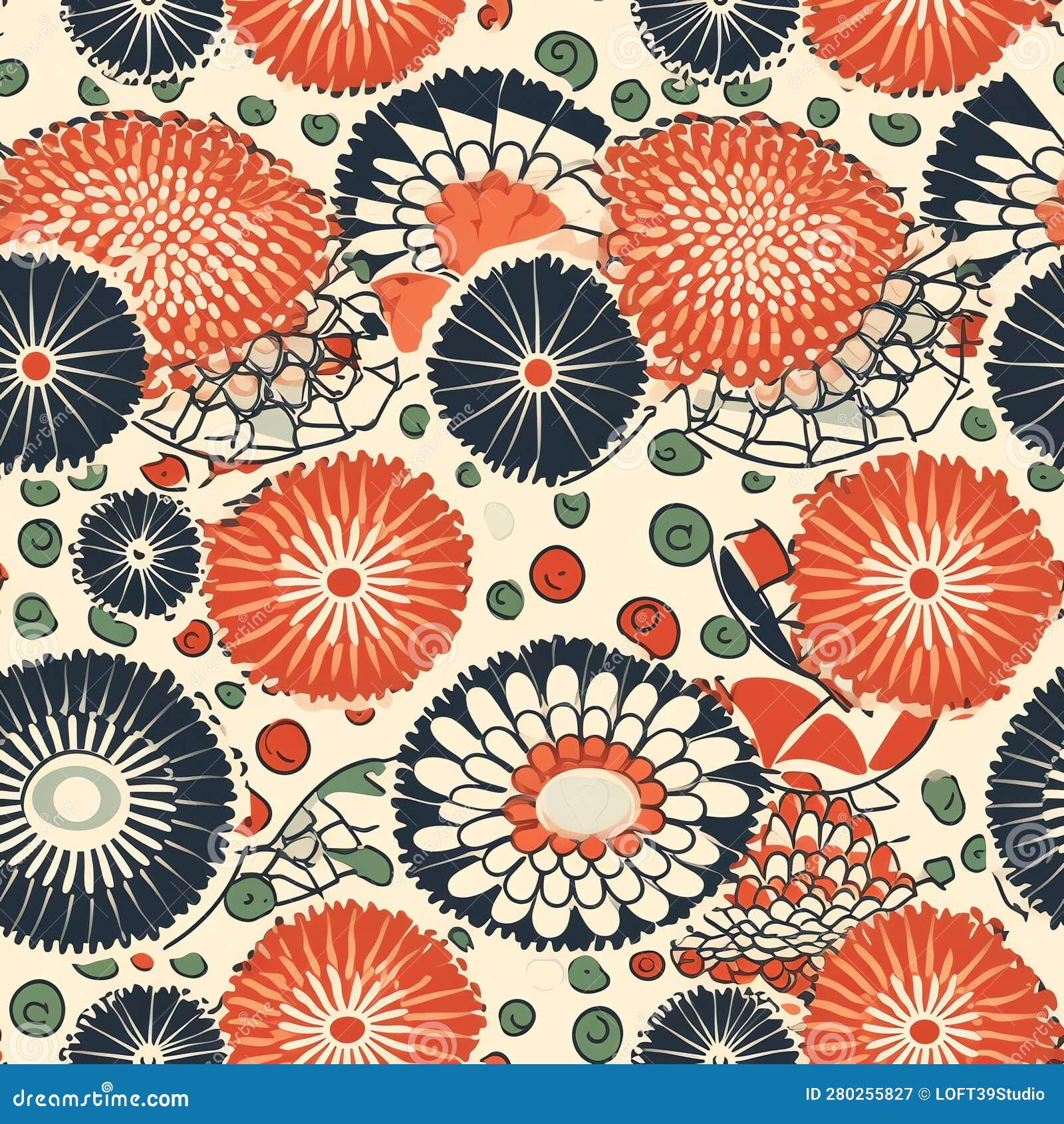 Generative AI 20 Seamless Japanese Pattern- Stock Illustration ...