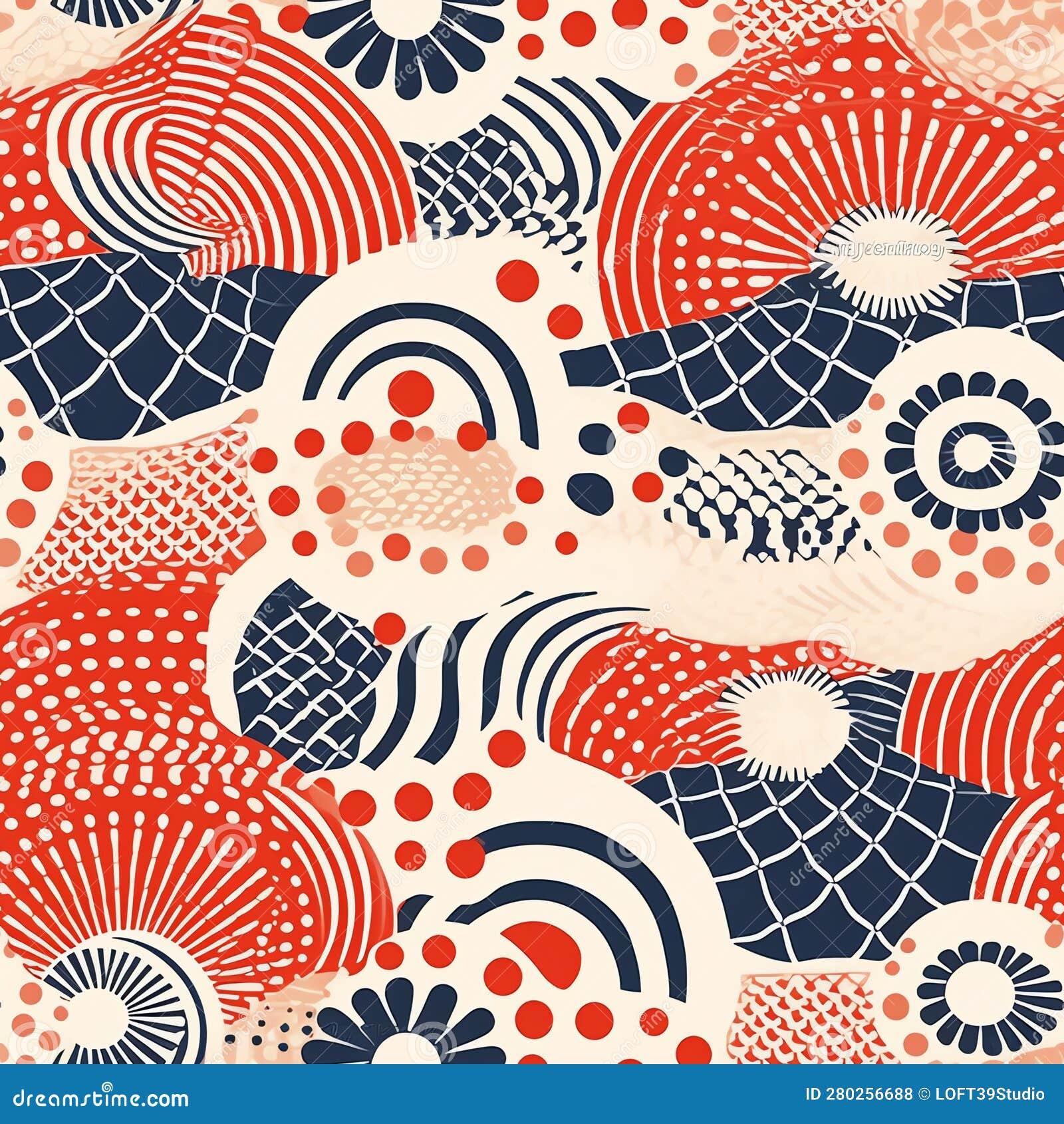 Generative AI 20 Seamless Japanese Pattern- Stock Illustration ...
