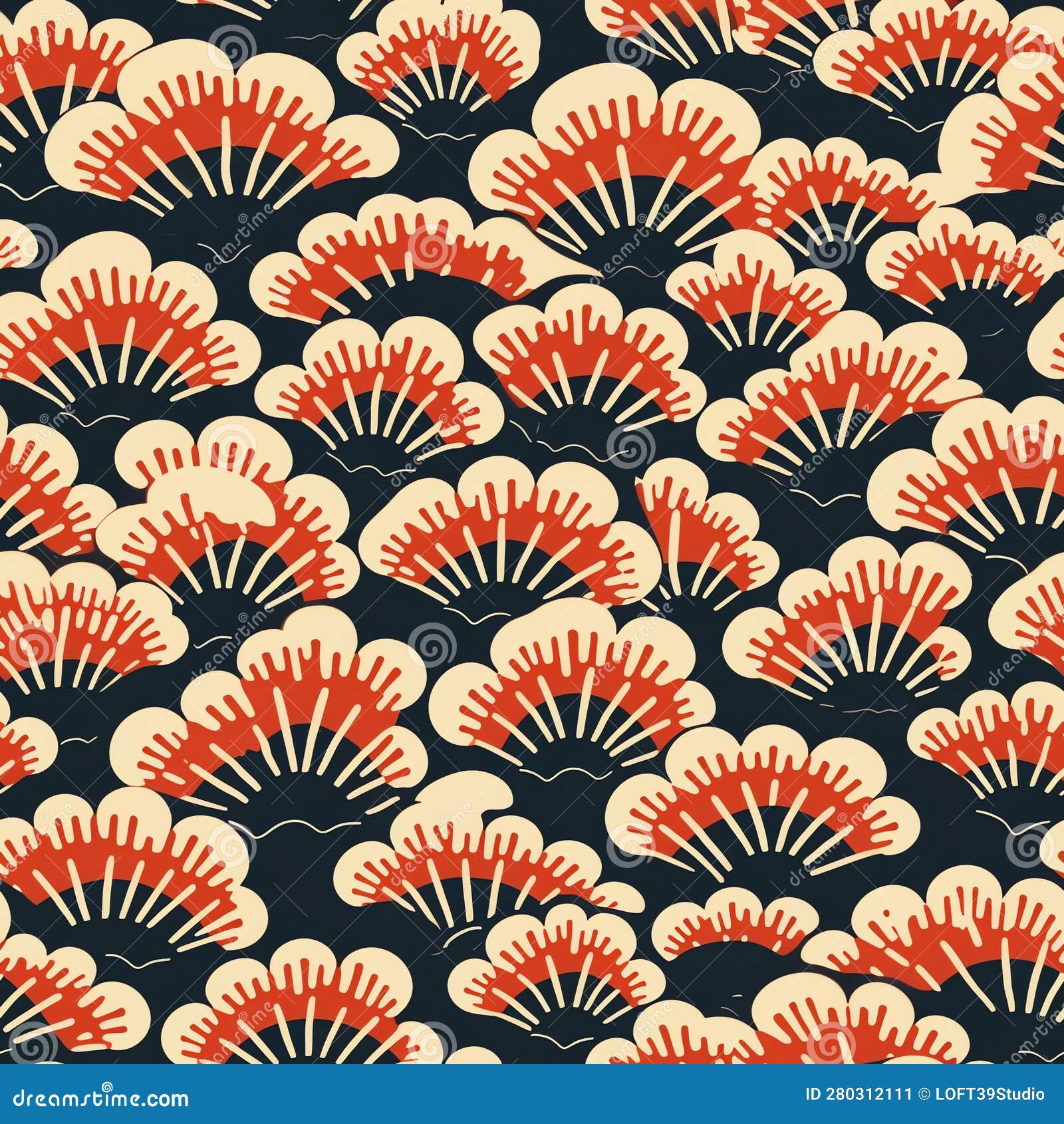 Generative AI 20 Seamless Japanese Pattern- Stock Illustration ...