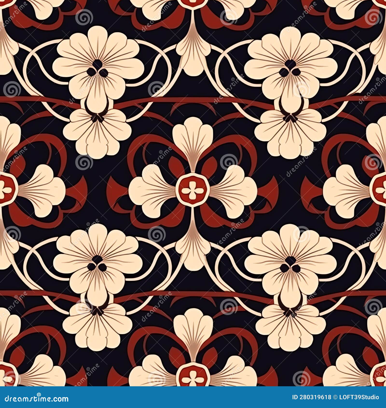 Generative AI 20 Seamless Japanese Pattern- Stock Illustration ...