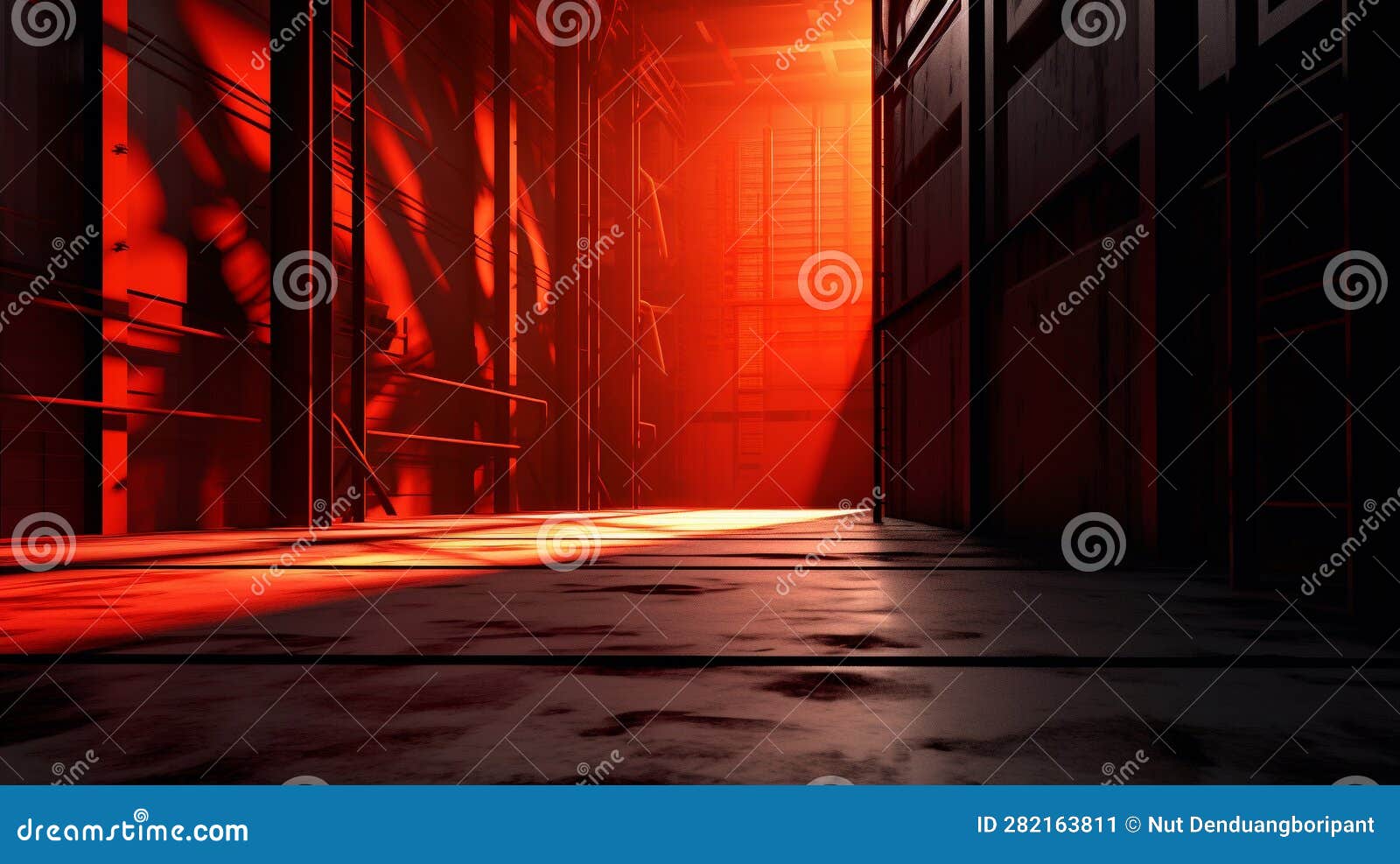 Generative AI, Shadow Dance: Abstract Forms in Industrial Light Stock ...