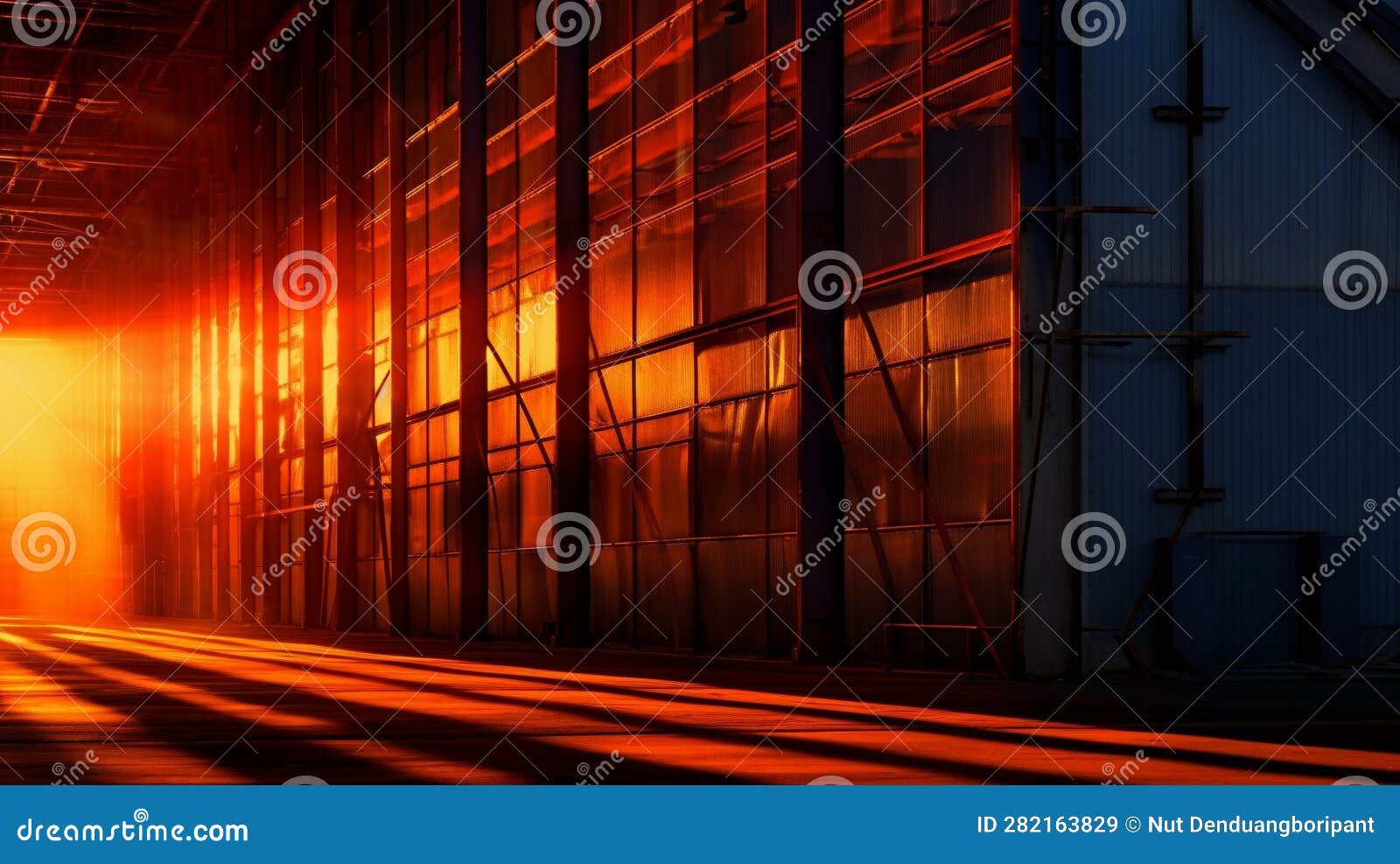 Generative AI, Shadow Dance: Abstract Forms in Industrial Light Stock ...