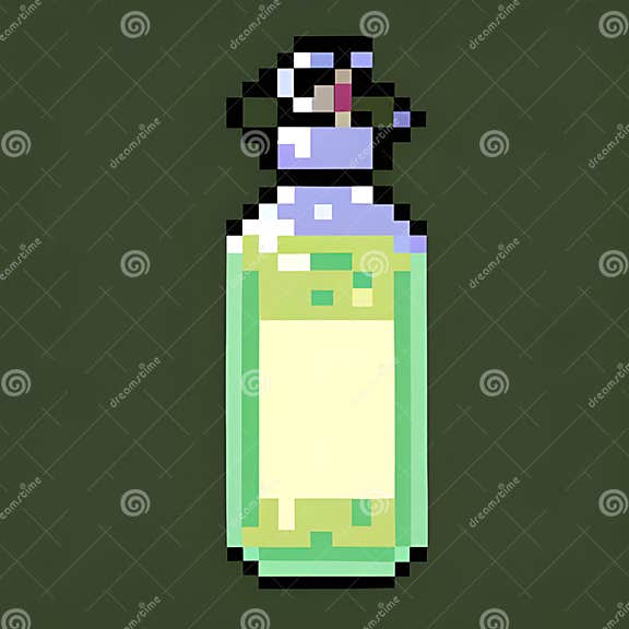 Shampoo Pixel Art. Generative AI. Stock Illustration - Illustration of ...