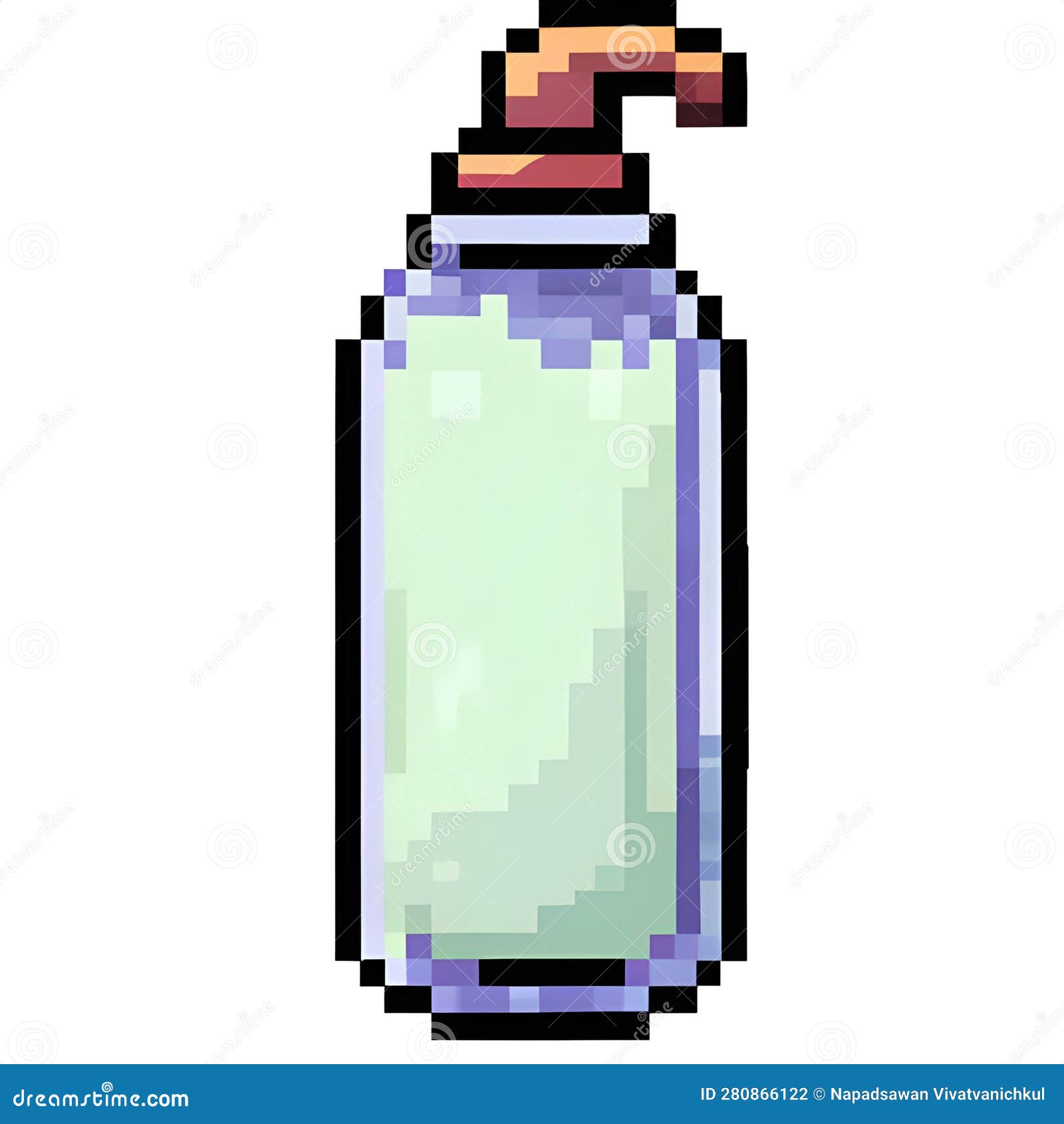 Shampoo Pixel Art. Generative AI. Stock Illustration - Illustration of ...