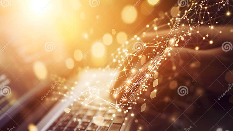 Generative AI Social Network Connection, Internet Technology, Digital Software Development ...