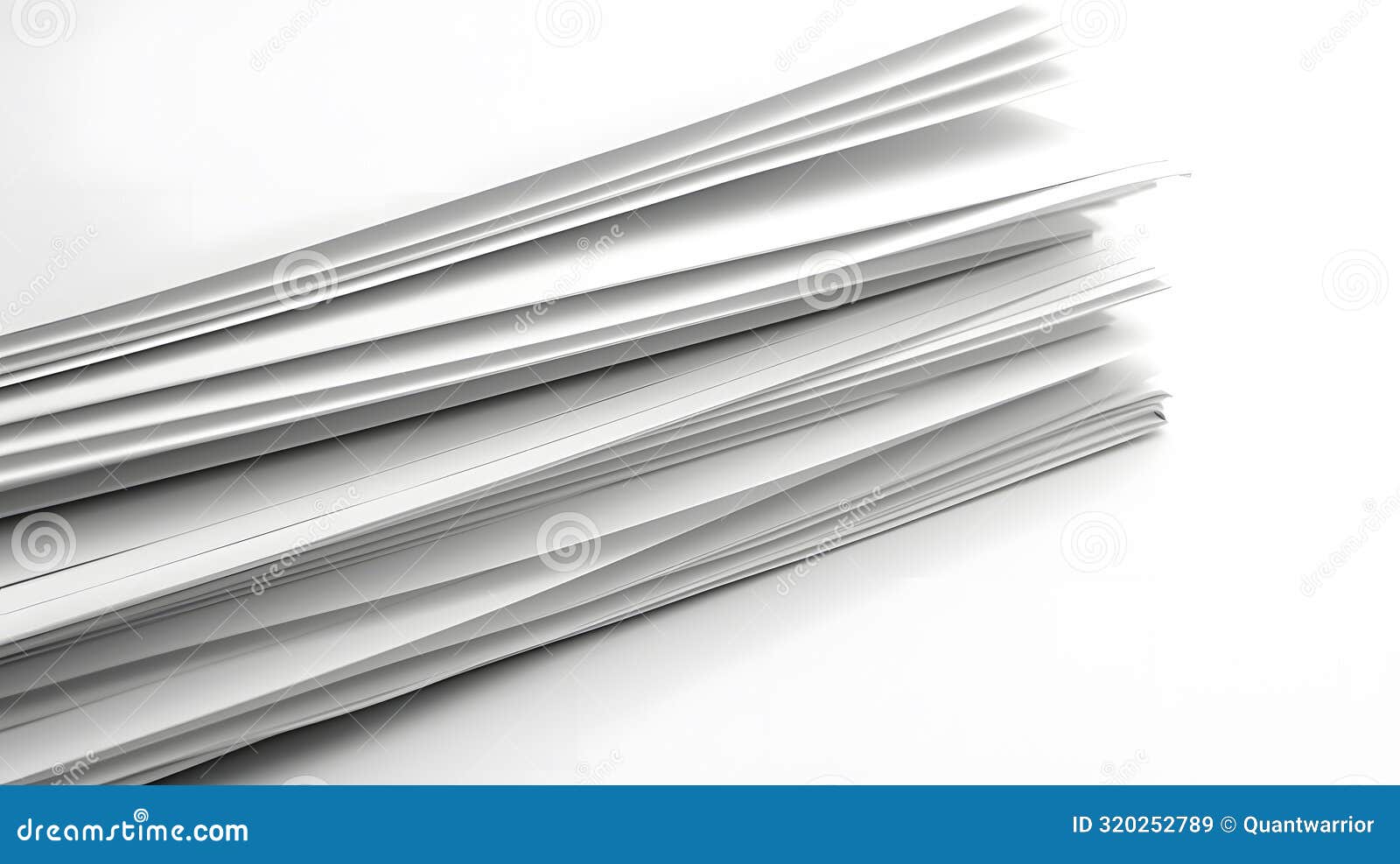 Generative AI Stack of Paper Sheets Isolated on White Business Concept ...