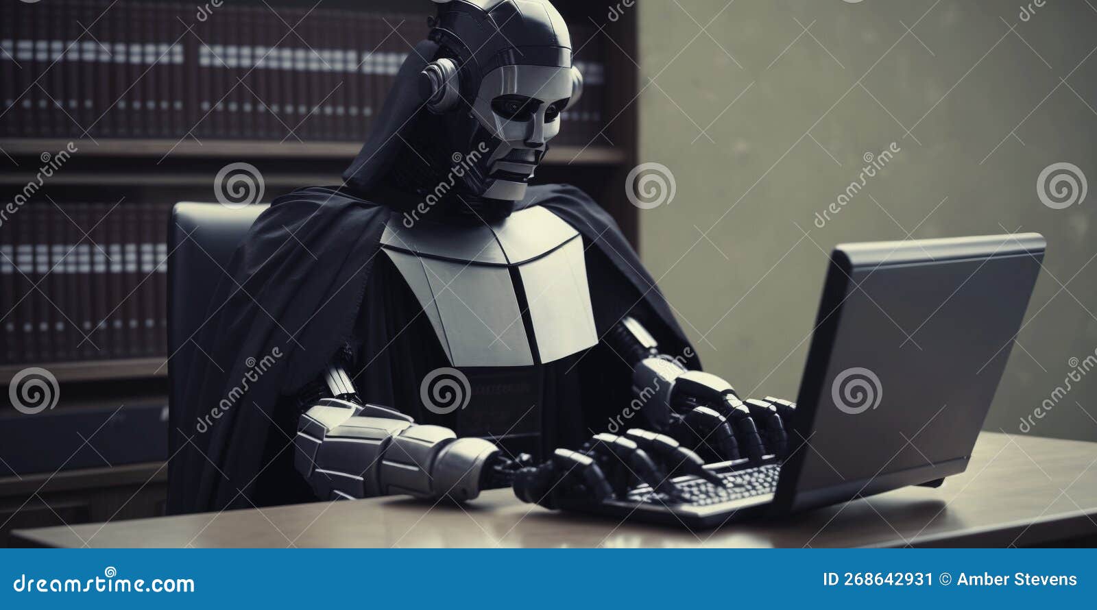 AI Court Judge Using Ai Technology Generative Ai Stock Illustration ...