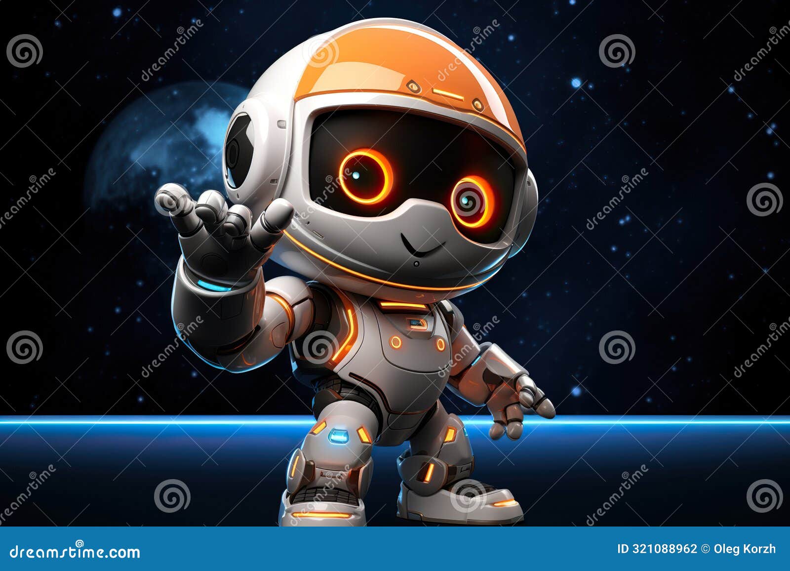 Generative Ai on Theme of Beautiful Futuristic Toy Robot, Autonomous ...