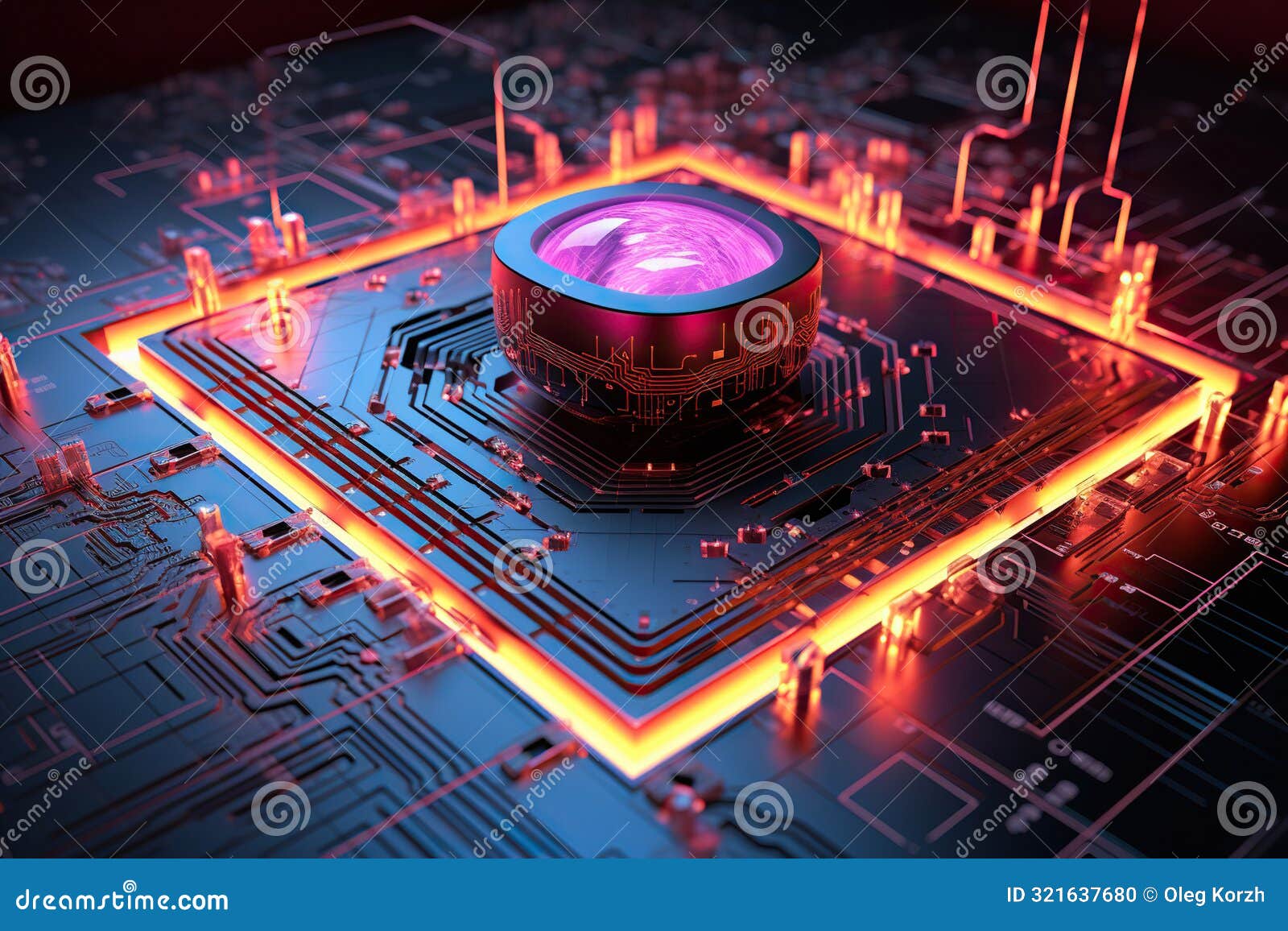 Generative Ai on Theme of Beautiful Surface Microchip for Design ...