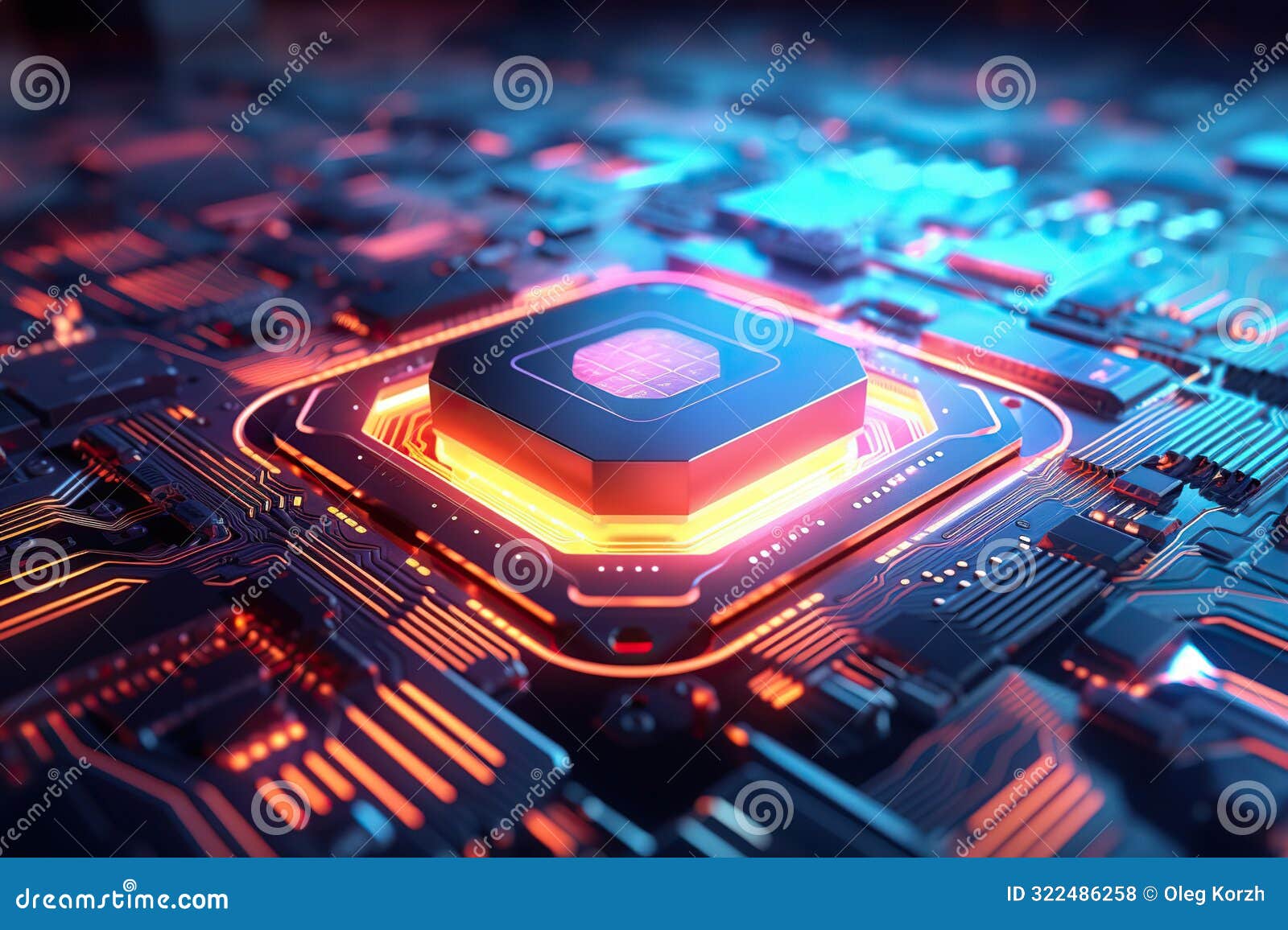 Generative Ai on Theme of Beautiful Surface Microchip for Design ...