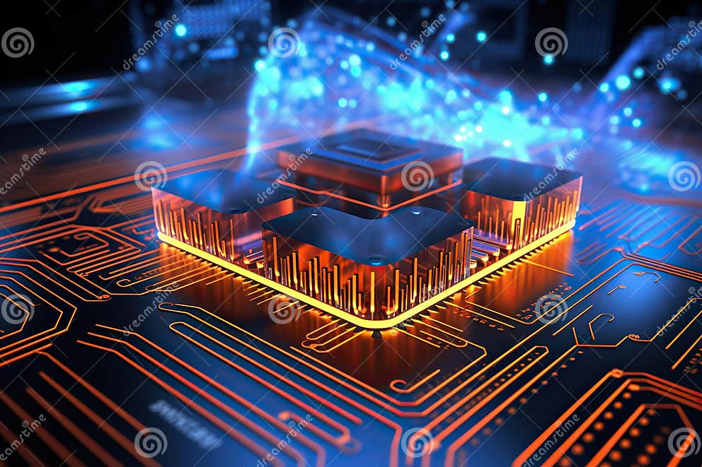 Generative Ai on Theme of Beautiful Surface Microchip for Design ...