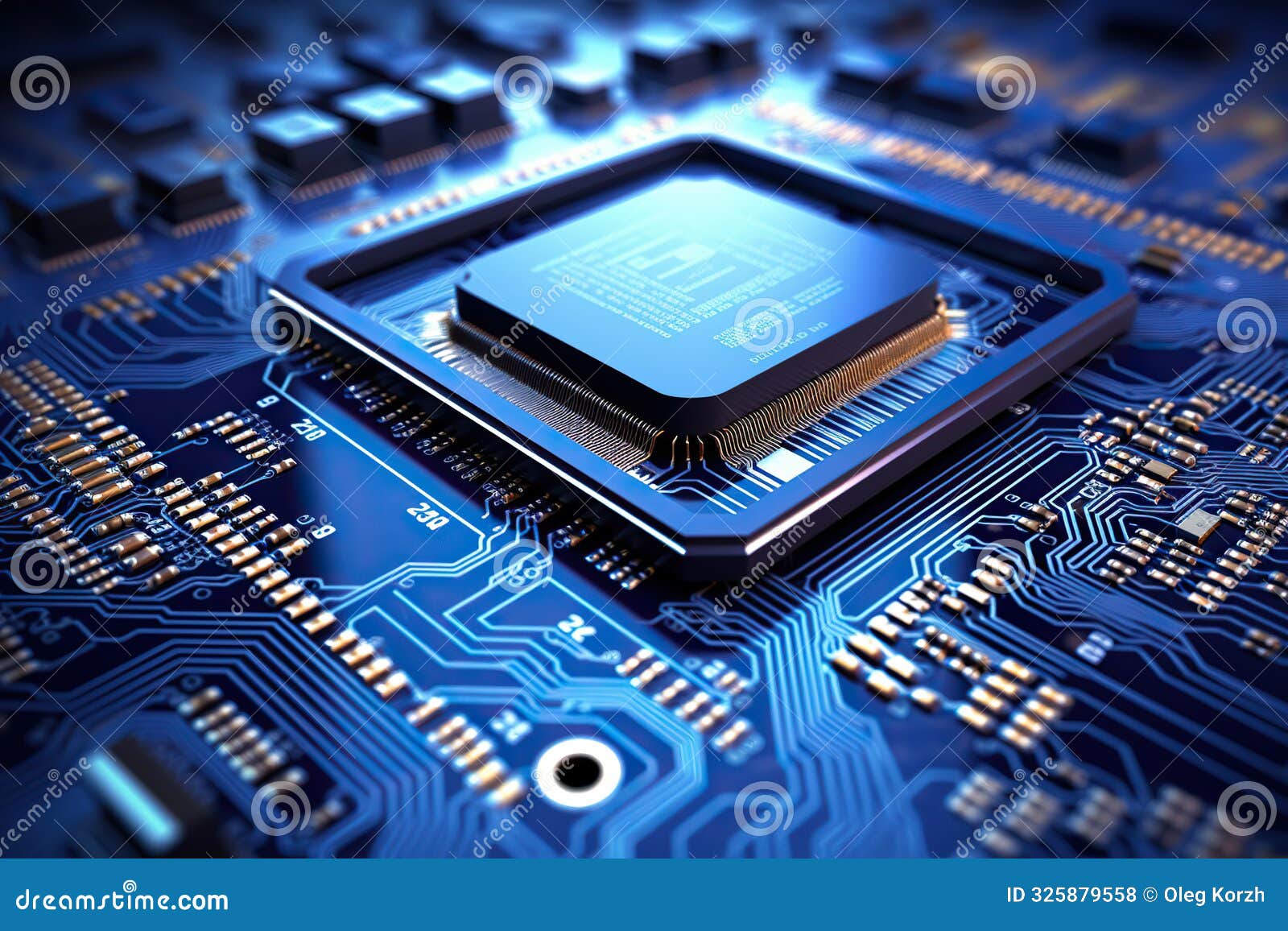 Generative Ai on Theme of Beautiful Surface Microchip for Design ...