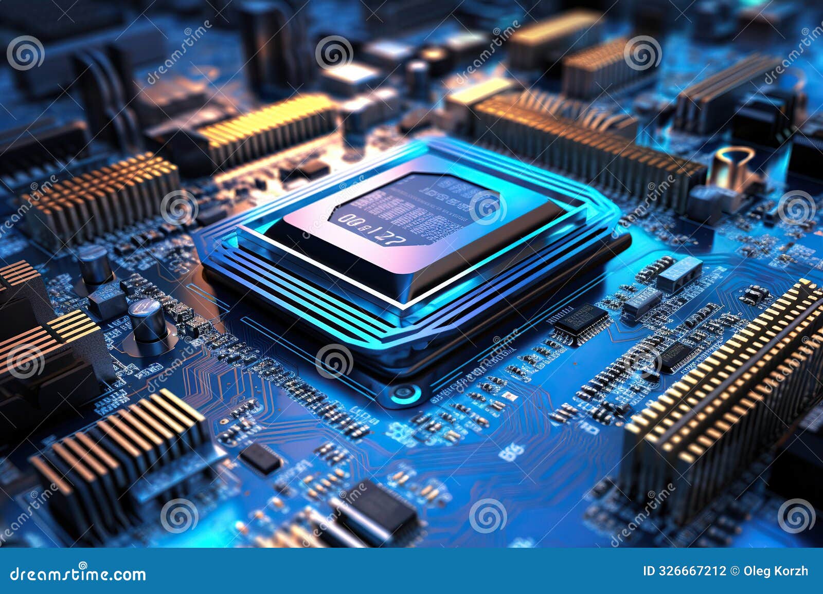 Generative Ai on Theme of Beautiful Surface Microchip for Design ...