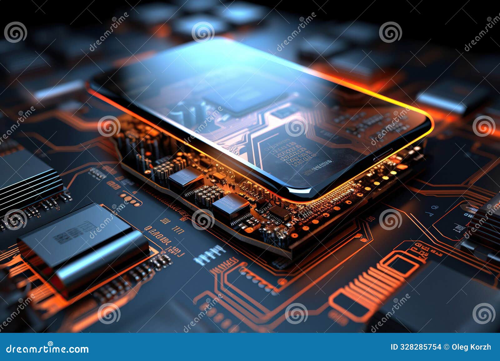 Generative Ai on Theme of Beautiful Surface Microchip for Design ...