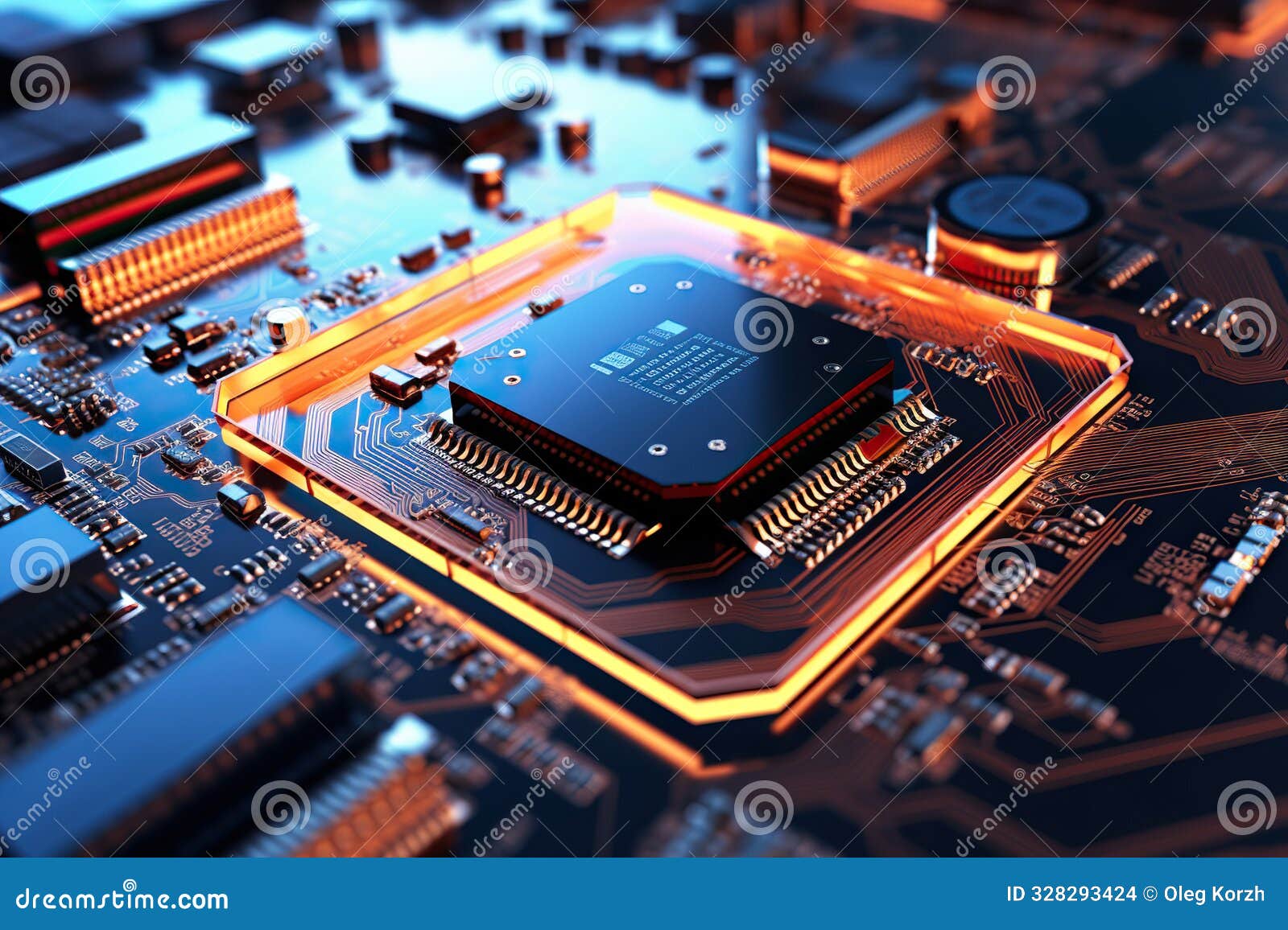 Generative Ai on Theme of Beautiful Surface Microchip for Design ...