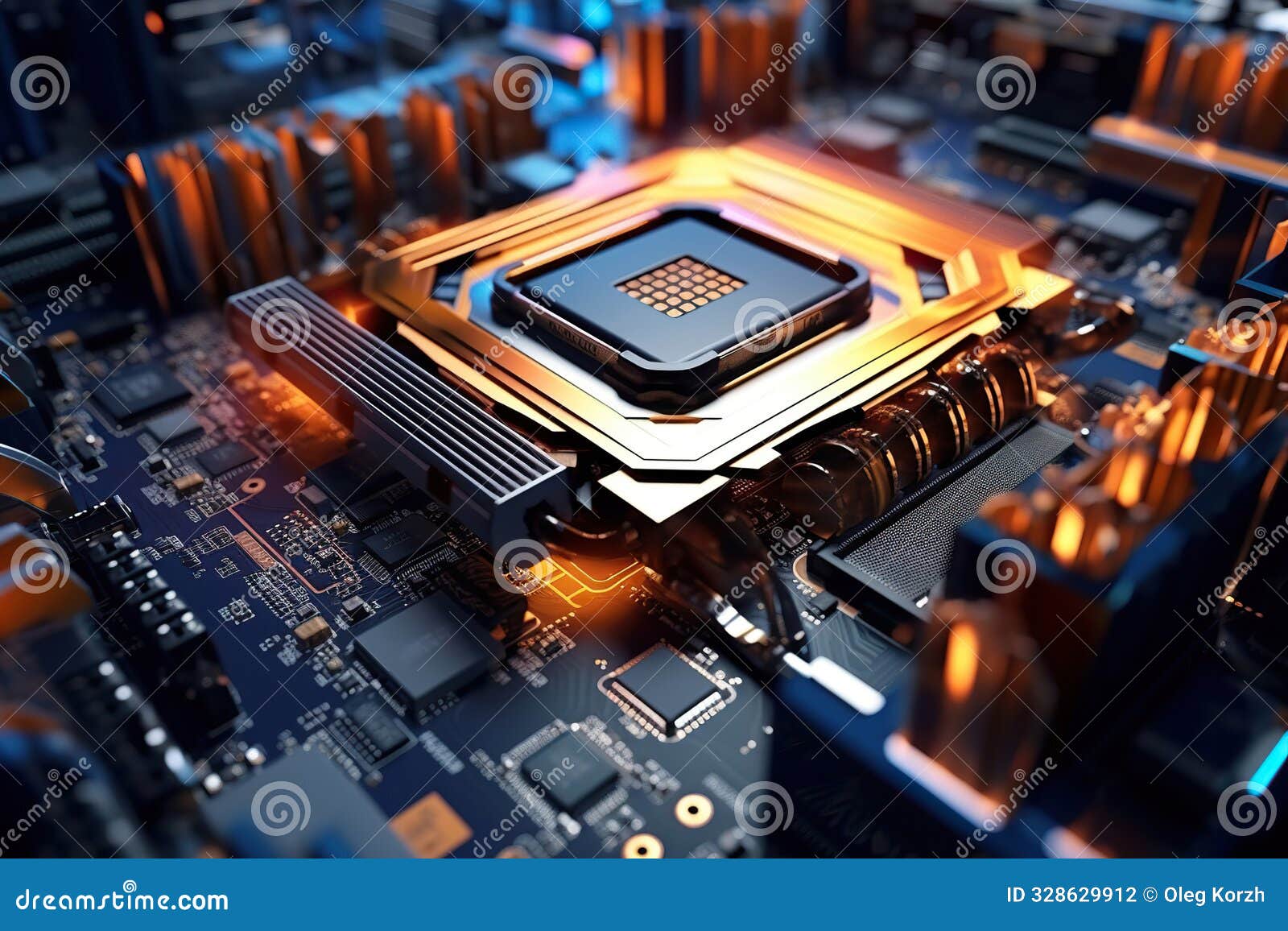 Generative Ai on Theme of Beautiful Surface Microchip for Design ...