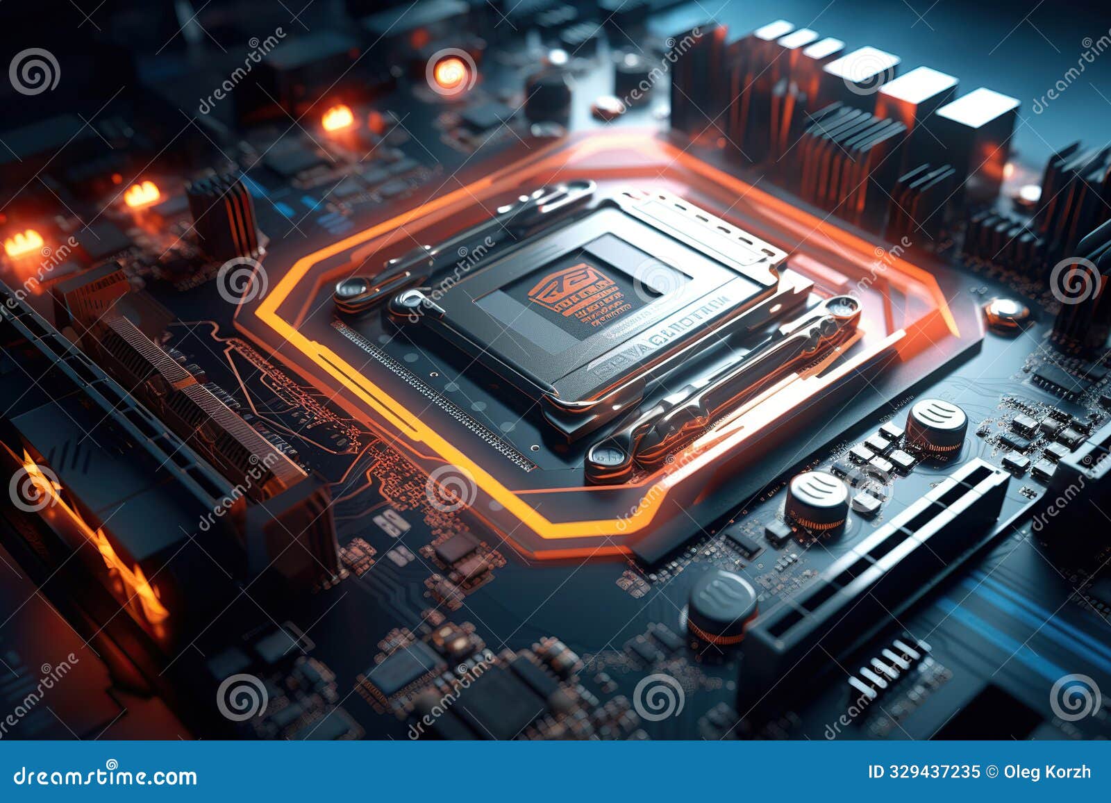 Generative Ai on Theme of Beautiful Surface Microchip for Design ...