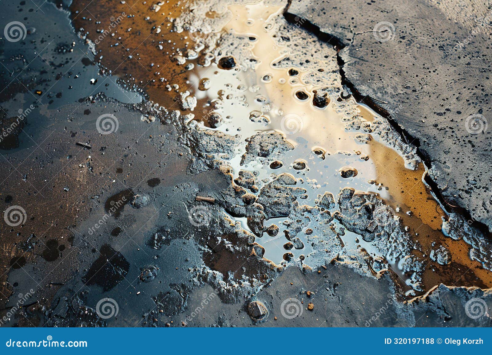 Generative Ai on Theme of Beautiful Texture Surface Motor Oil, Design ...