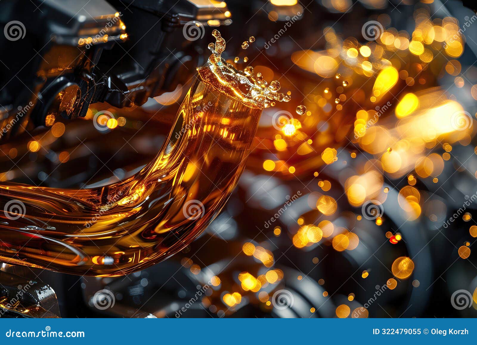 Generative Ai on Theme of Beautiful Texture Surface Motor Oil, Design ...