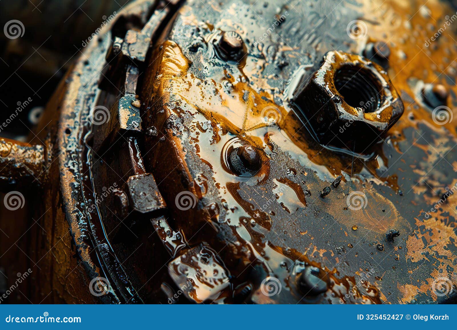 Generative Ai on Theme of Beautiful Texture Surface Motor Oil, Design ...