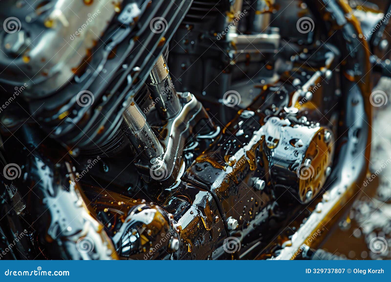 Generative Ai on Theme of Beautiful Texture Surface Motor Oil, Design ...