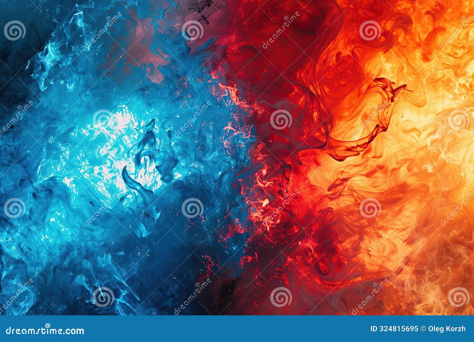 Generative Ai on Theme of Beautiful Texture Water and Fire for Design ...