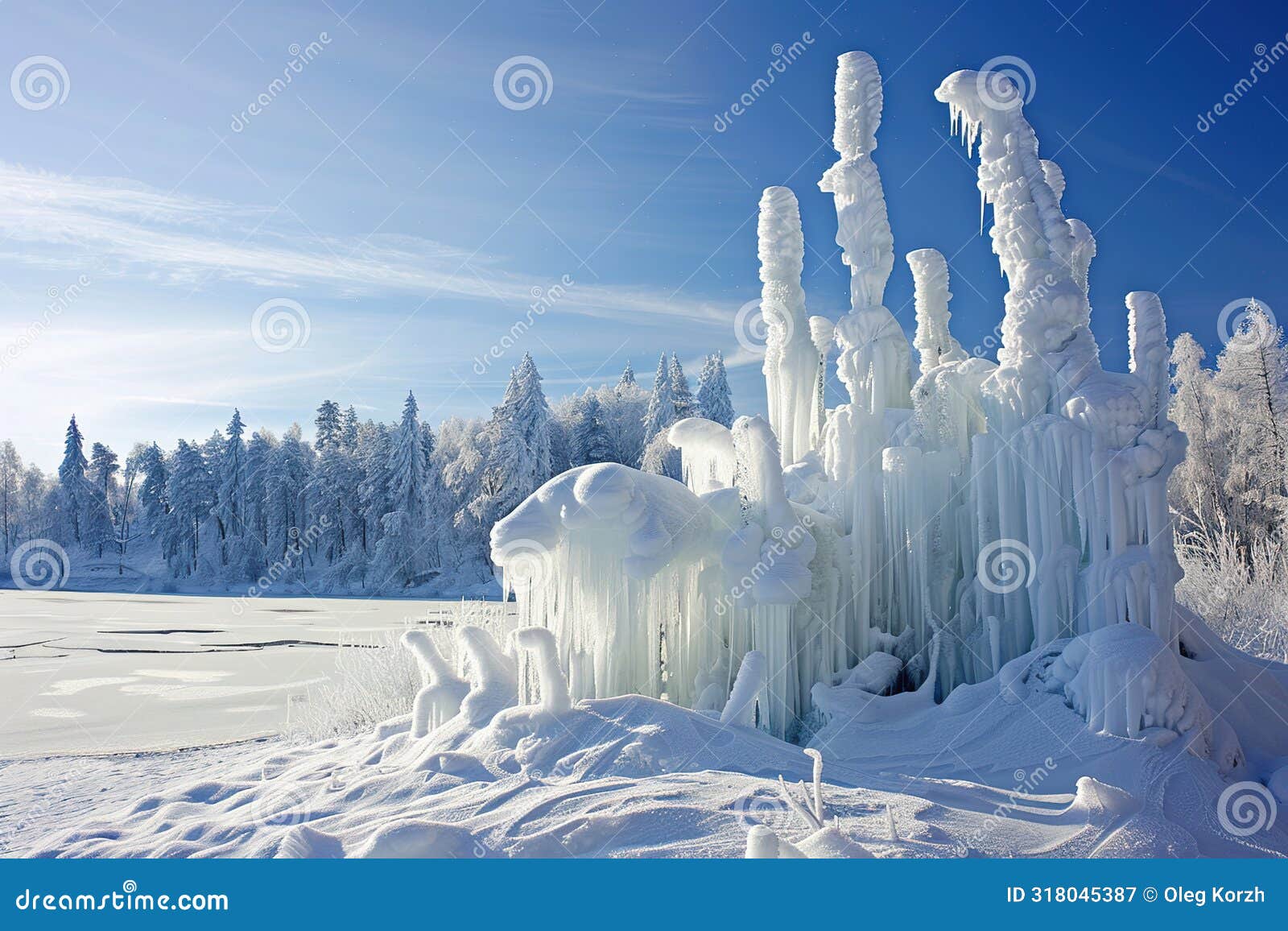 Generative Ai on Theme of Beautiful Transparent Icicles for Design ...