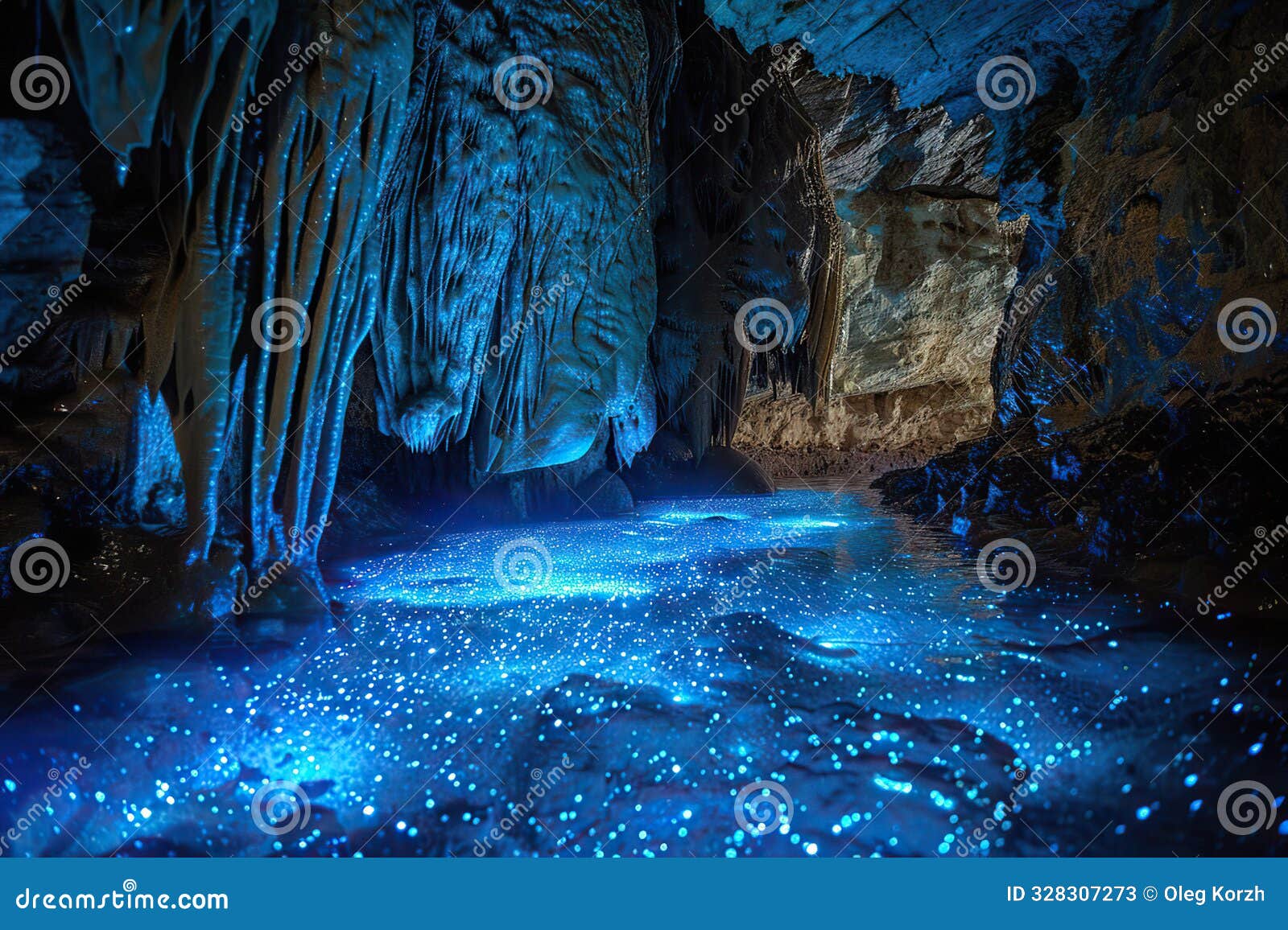 Generative Ai on Theme of a Large Beautiful Sharp Stalactites Hanging ...