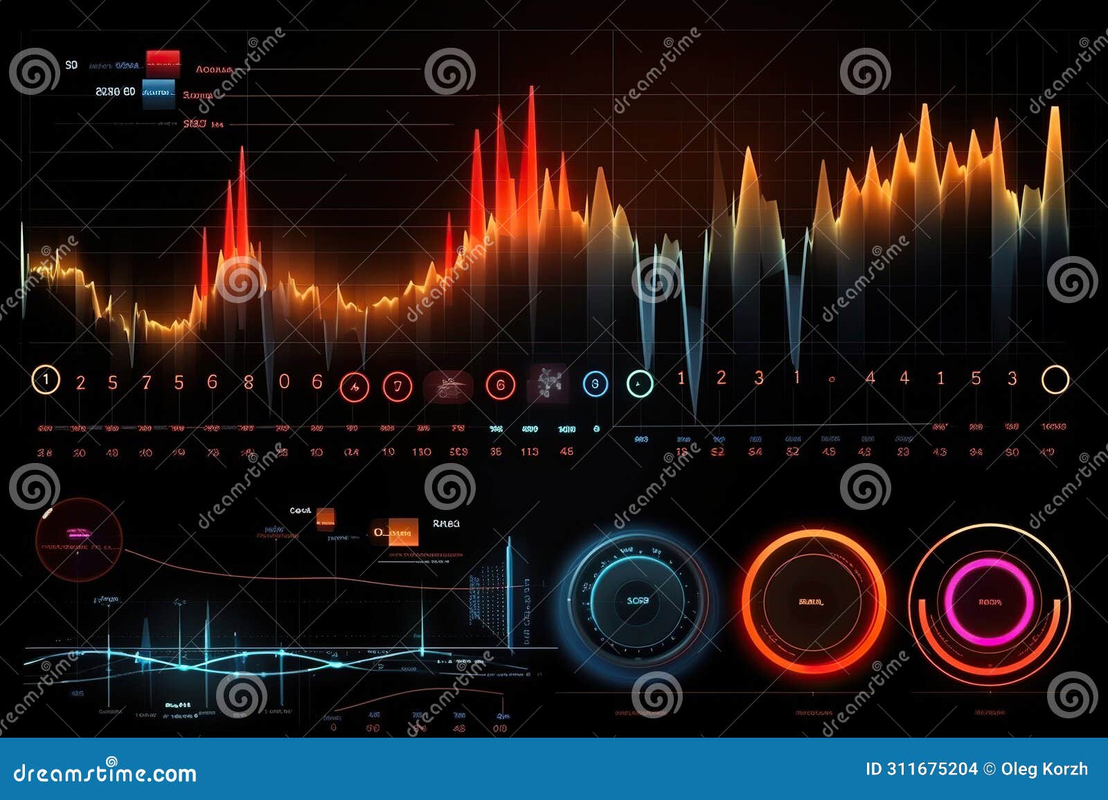 Generative Ai on Theme Modern Musical Wave Equalizer Showing Volume on ...