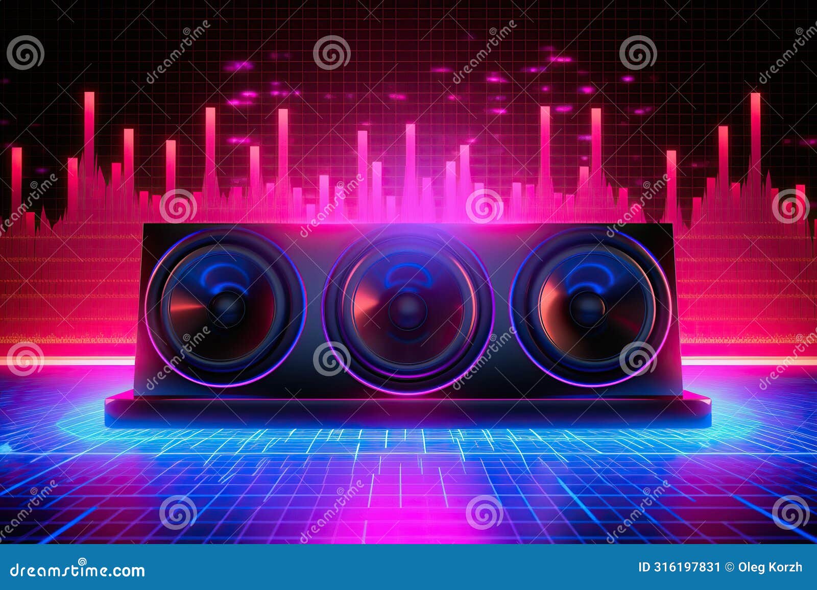 Generative Ai on Theme Modern Musical Wave Equalizer Showing Volume on ...