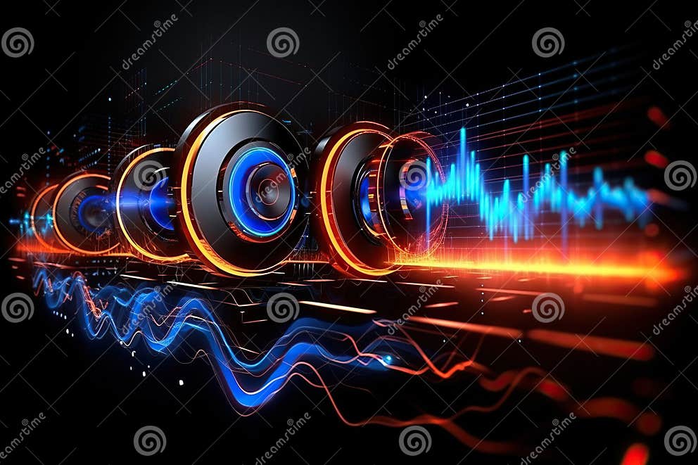 Generative Ai on Theme Modern Musical Wave Equalizer Showing Volume on ...