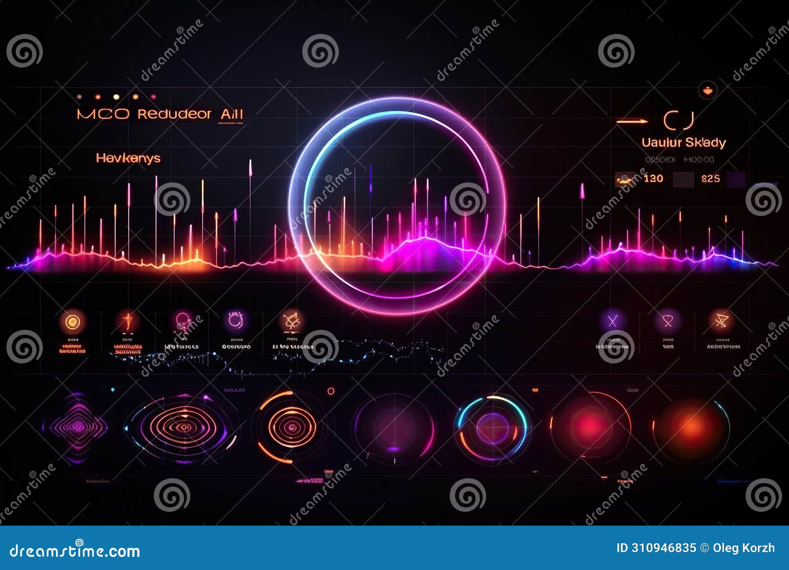 Generative Ai on Theme Modern Musical Wave Equalizer Showing Volume on ...