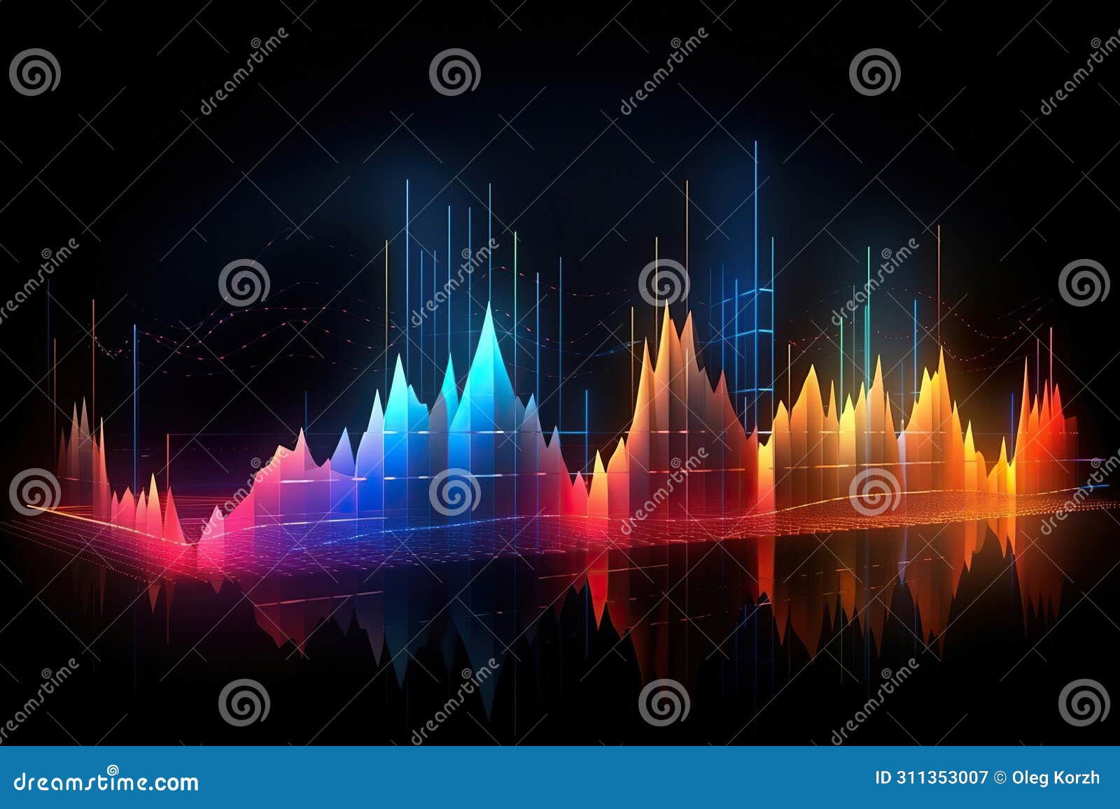 Generative Ai on Theme Modern Musical Wave Equalizer Showing Volume on ...