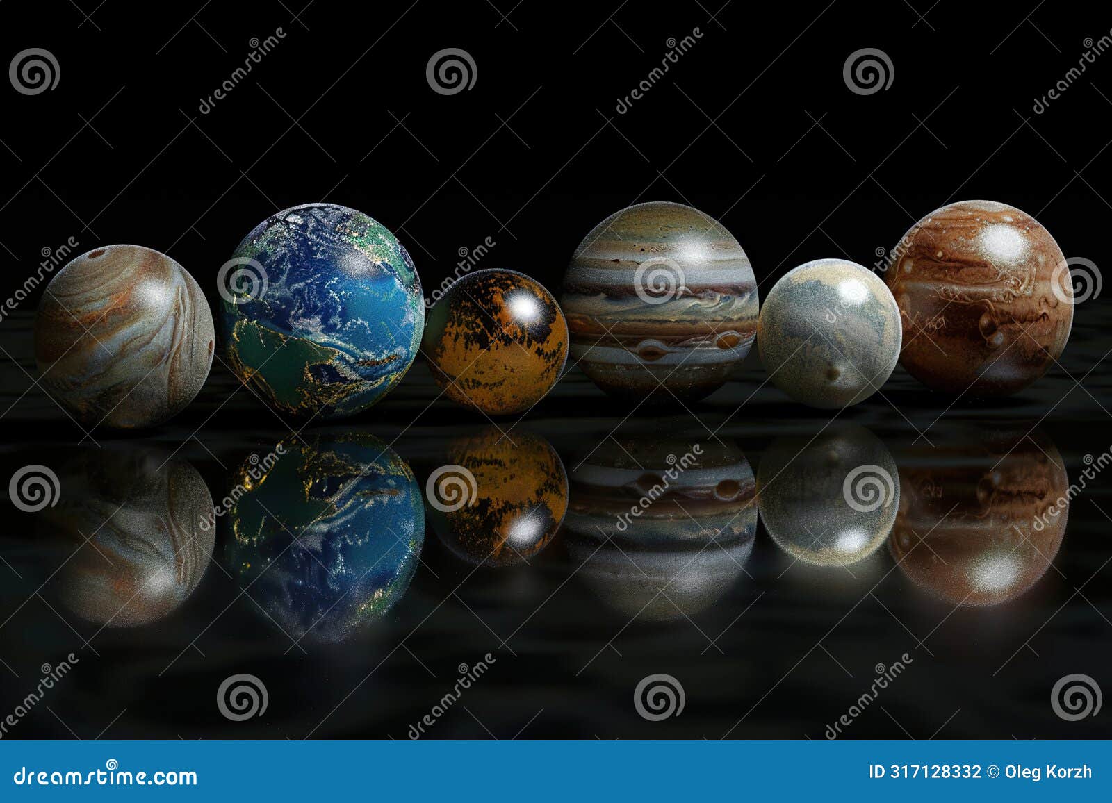 Generative Ai on Theme of Parade of Planets in Solar System, Bright ...