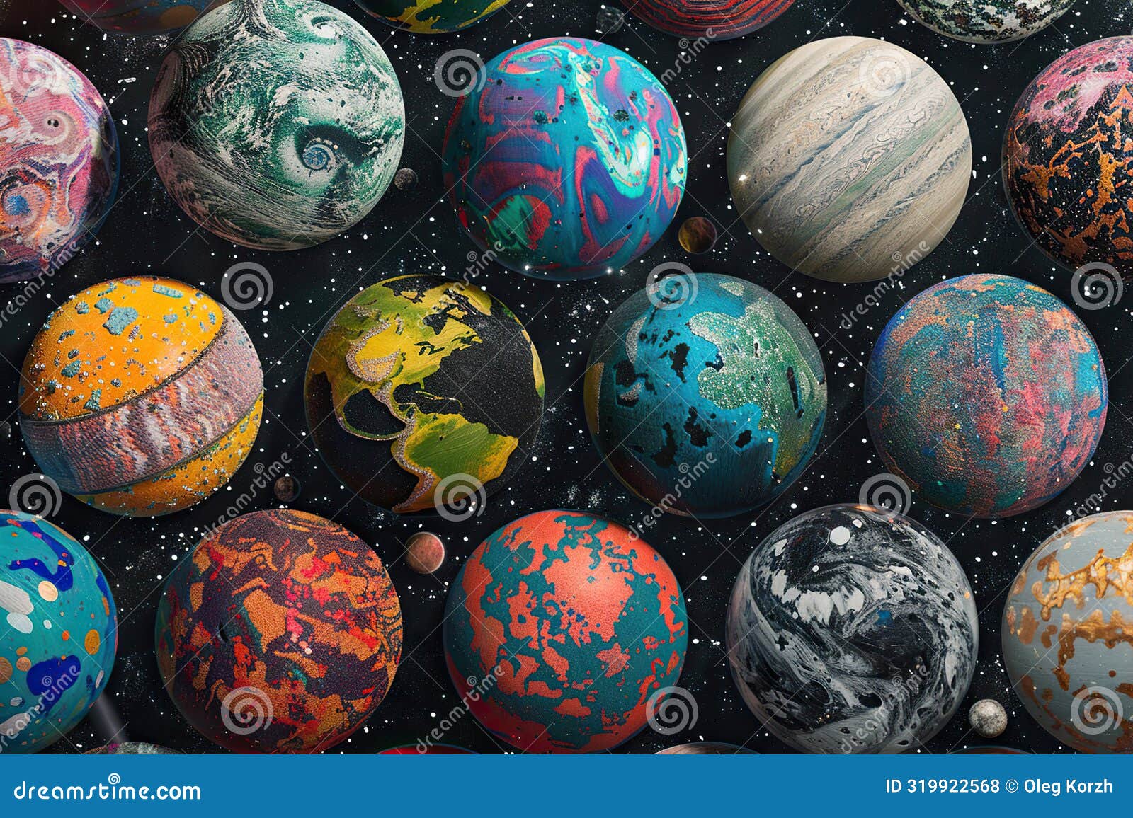 Generative Ai on Theme of Parade of Planets in Solar System, Bright ...