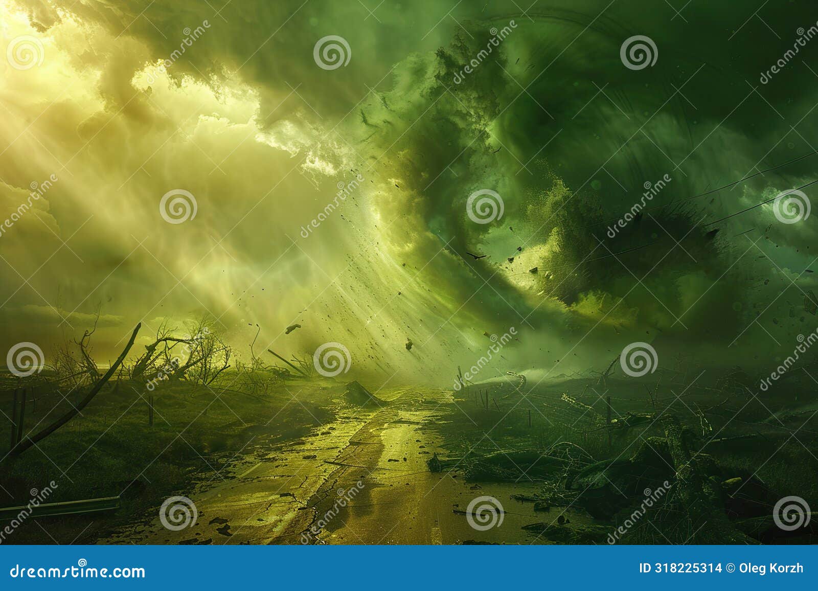 Generative Ai on Theme of Scary Huge Hurricane Typhoon Over Ocean ...