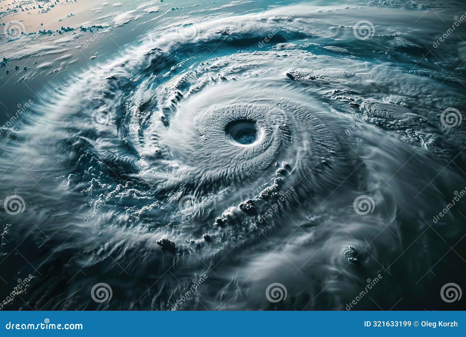 Generative Ai on Theme of Scary Huge Hurricane Typhoon Over Ocean ...