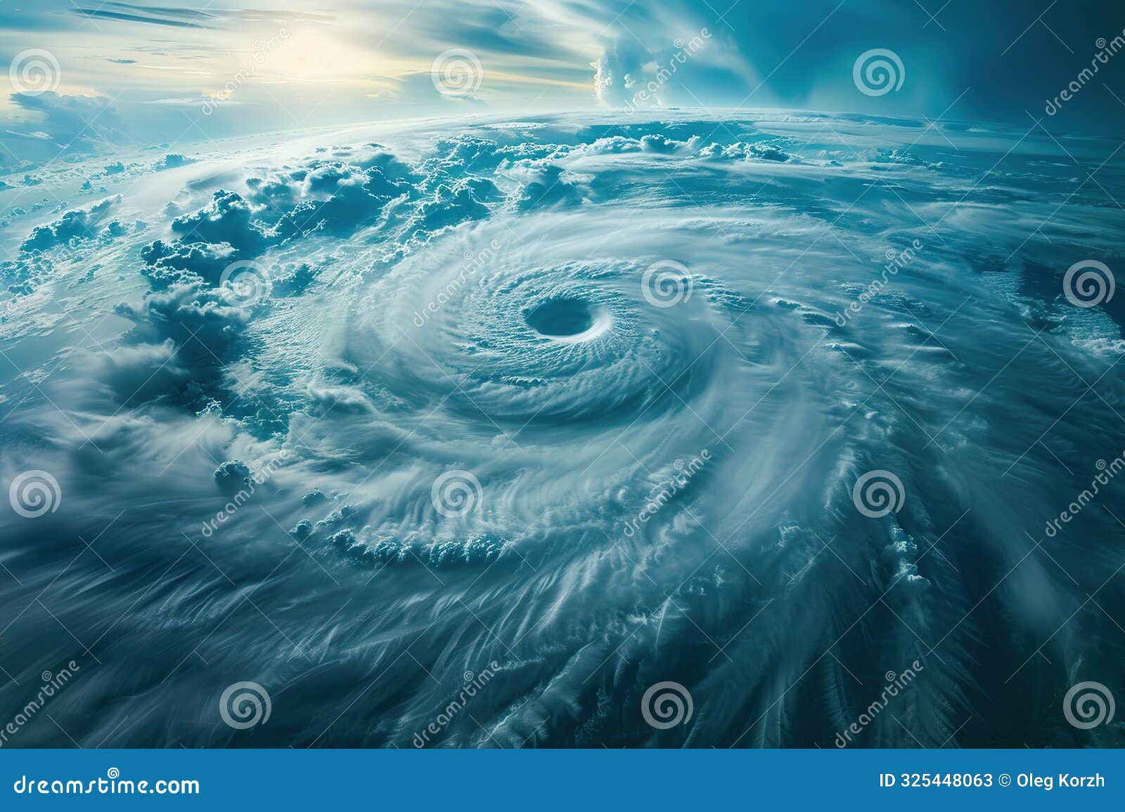 Generative Ai on Theme of Scary Huge Hurricane Typhoon Over Ocean ...