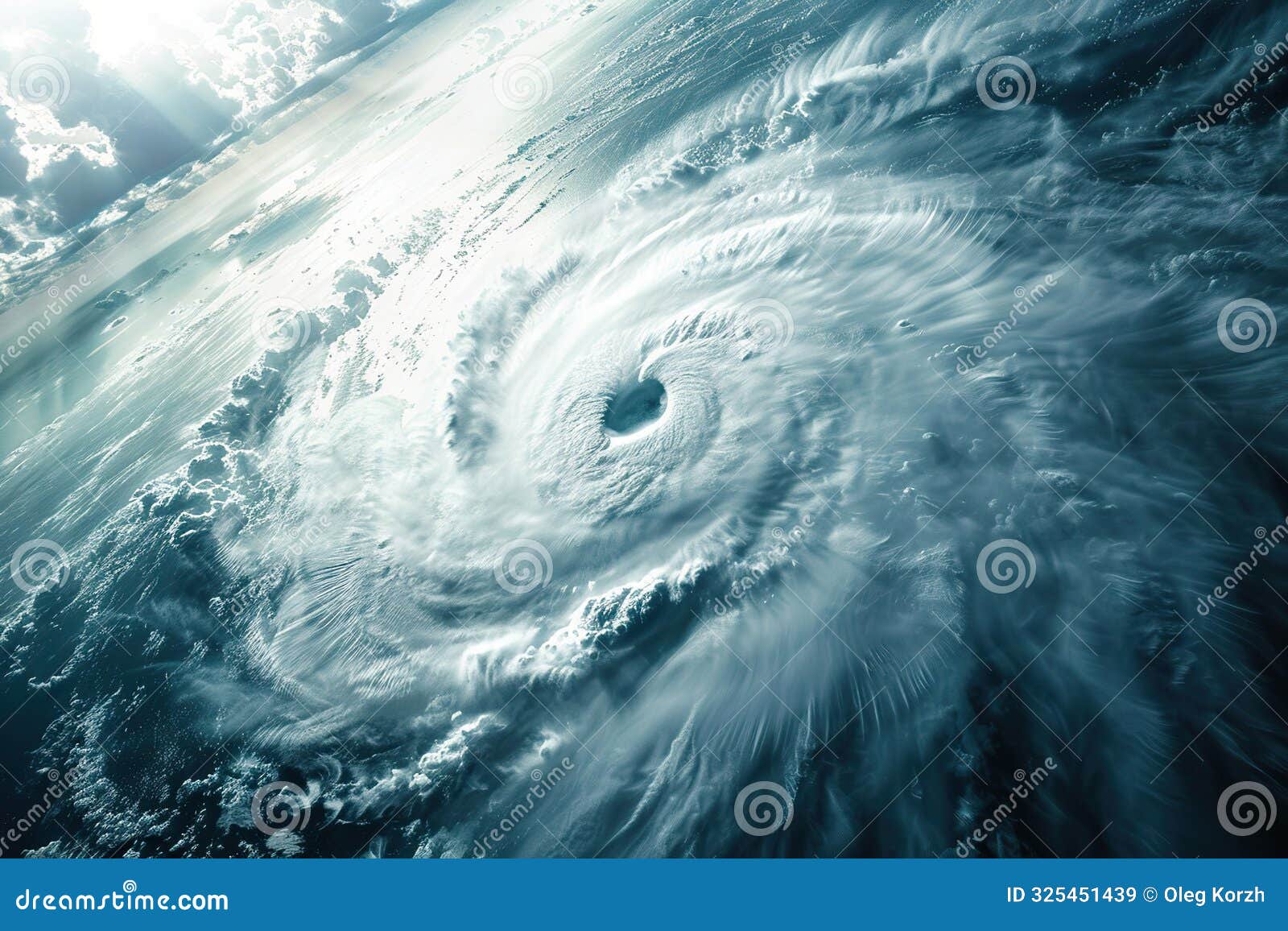 Generative Ai on Theme of Scary Huge Hurricane Typhoon Over Ocean ...