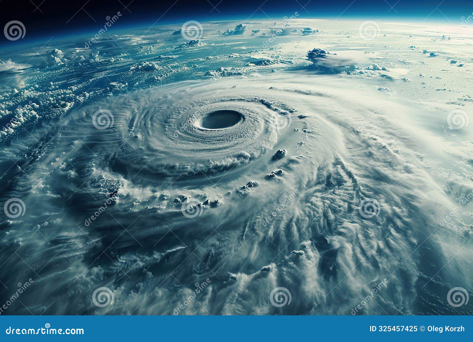 Generative Ai on Theme of Scary Huge Hurricane Typhoon Over Ocean ...