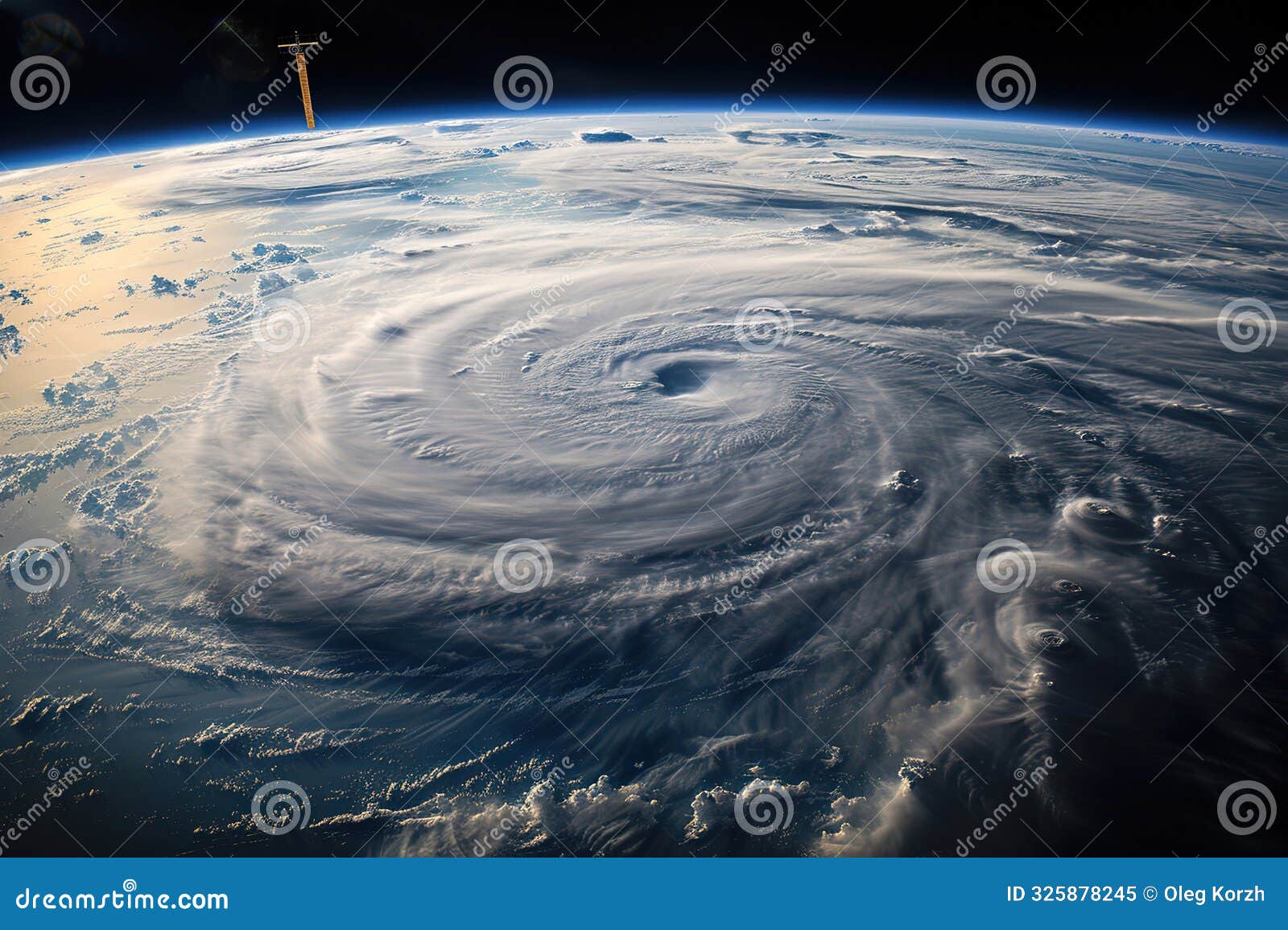 Generative Ai on Theme of Scary Huge Hurricane Typhoon Over Ocean ...