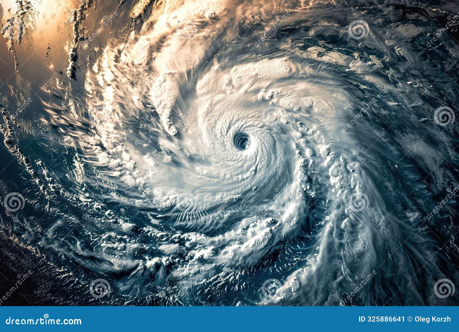 Generative Ai on Theme of Scary Huge Hurricane Typhoon Over Ocean ...