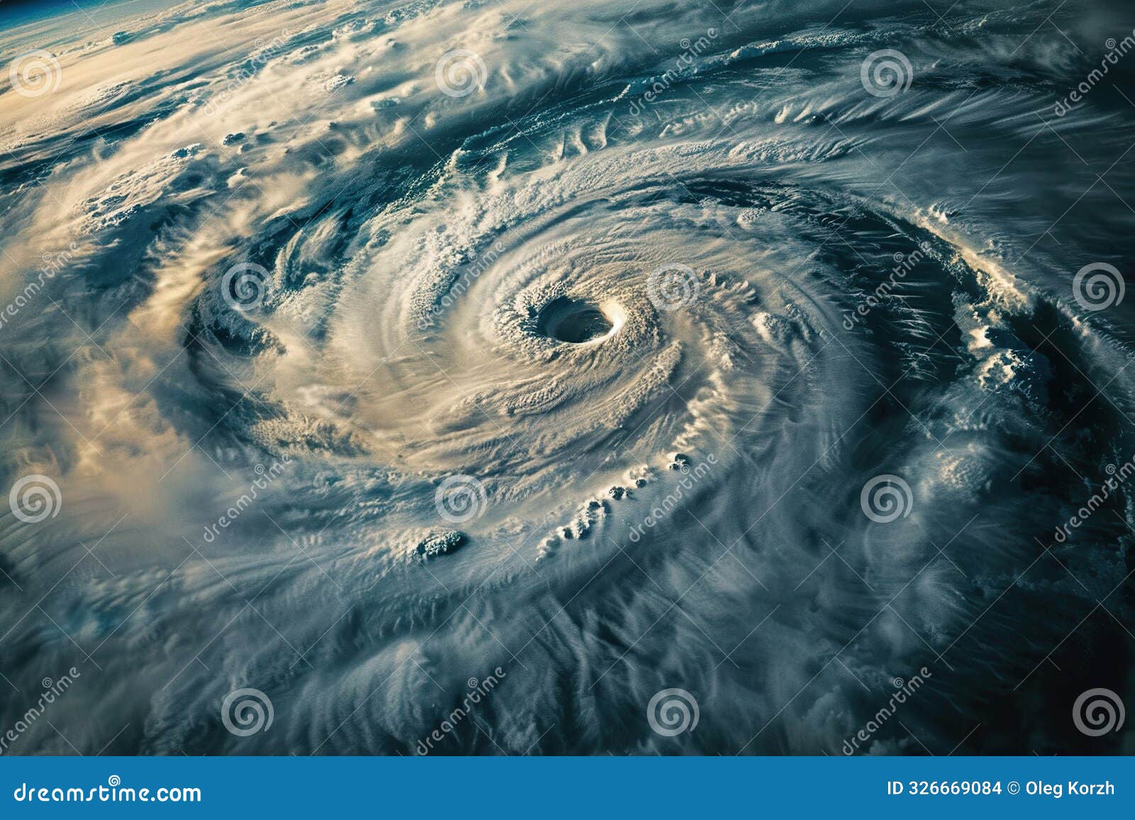 Generative Ai on Theme of Scary Huge Hurricane Typhoon Over Ocean ...