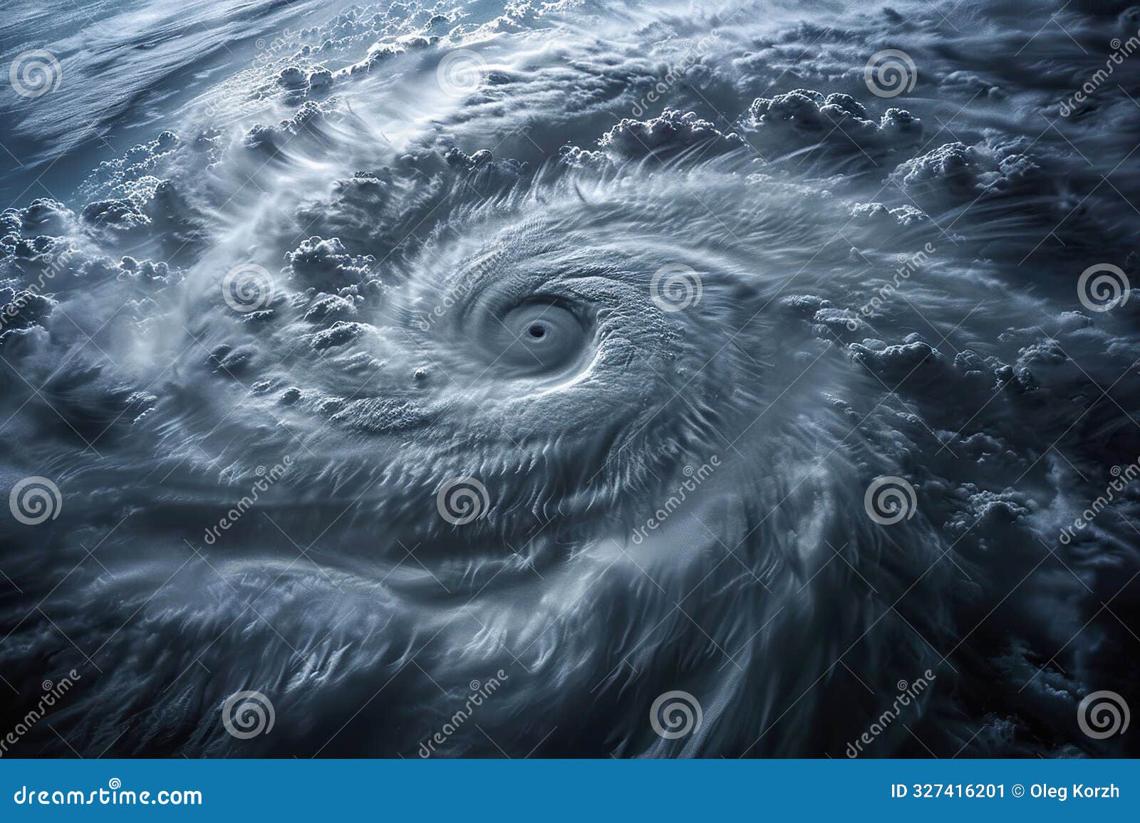 Generative Ai on Theme of Scary Huge Hurricane Typhoon Over Ocean ...