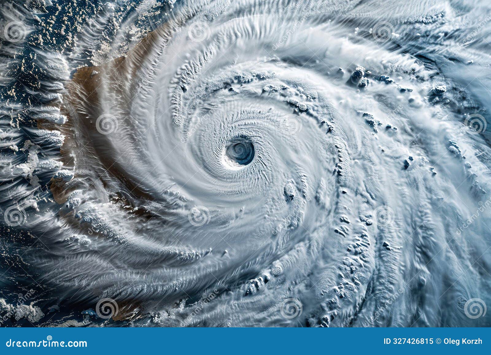 Generative Ai on Theme of Scary Huge Hurricane Typhoon Over Ocean ...