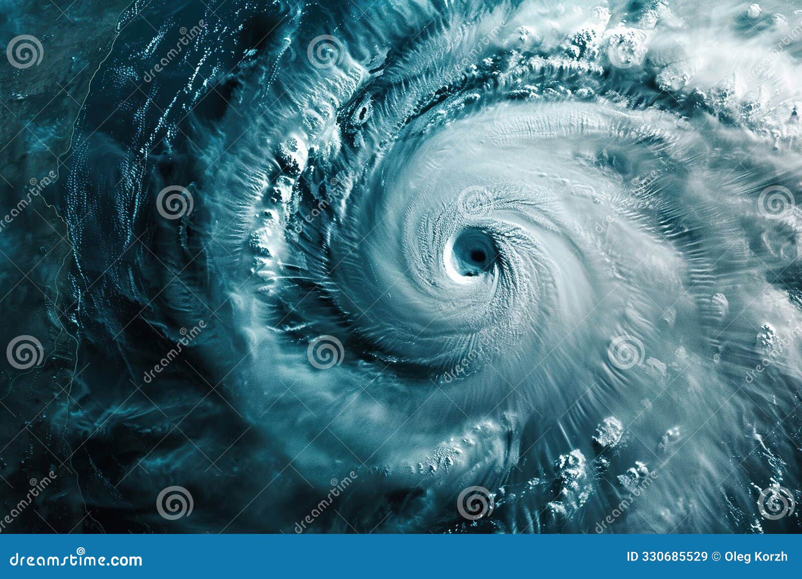 Generative Ai on Theme of Scary Huge Hurricane Typhoon Over Ocean ...