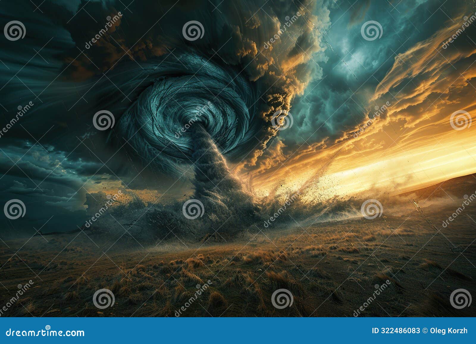 Generative Ai on Theme of Scary Ominous Huge Hurricane Tornado ...