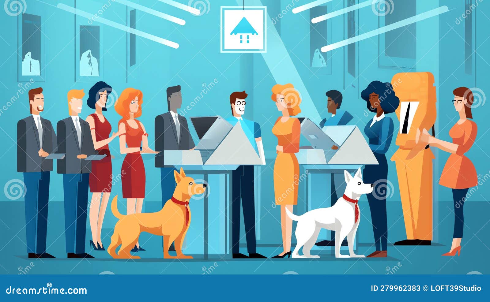 Polygraph Test Landing Page Template. Tiny Characters At Huge Computer ...