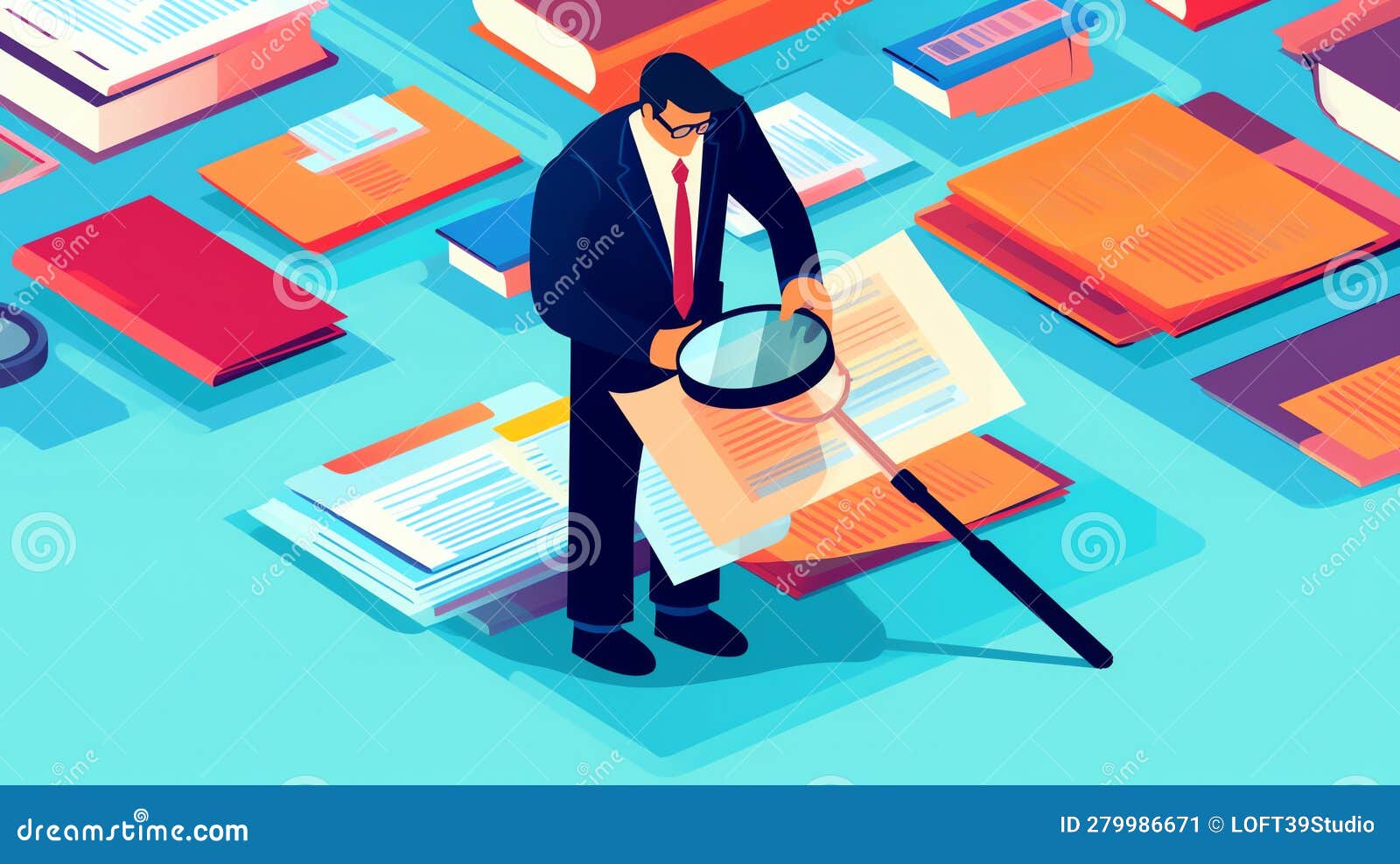 Generative AI Tiny Man Notary or- Stock Illustration - Illustration of ...