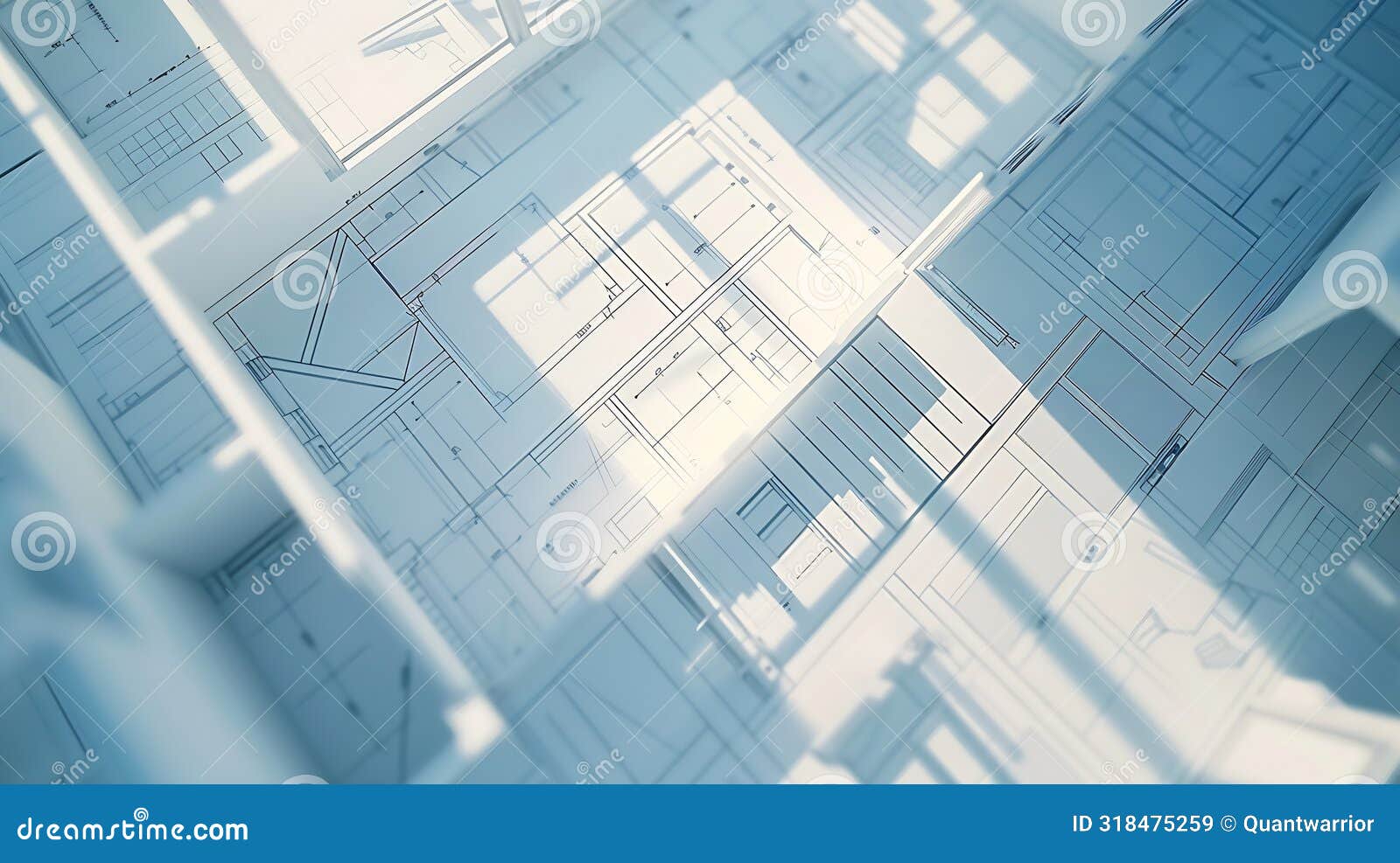 Generative AI Top View of Architectural Design Project of New Modern ...